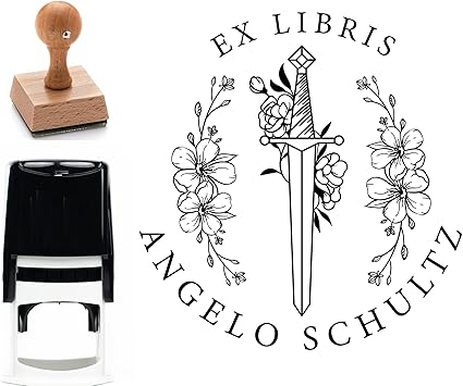 Amazon.com: from The Library of - Sello de libro personalizado ...