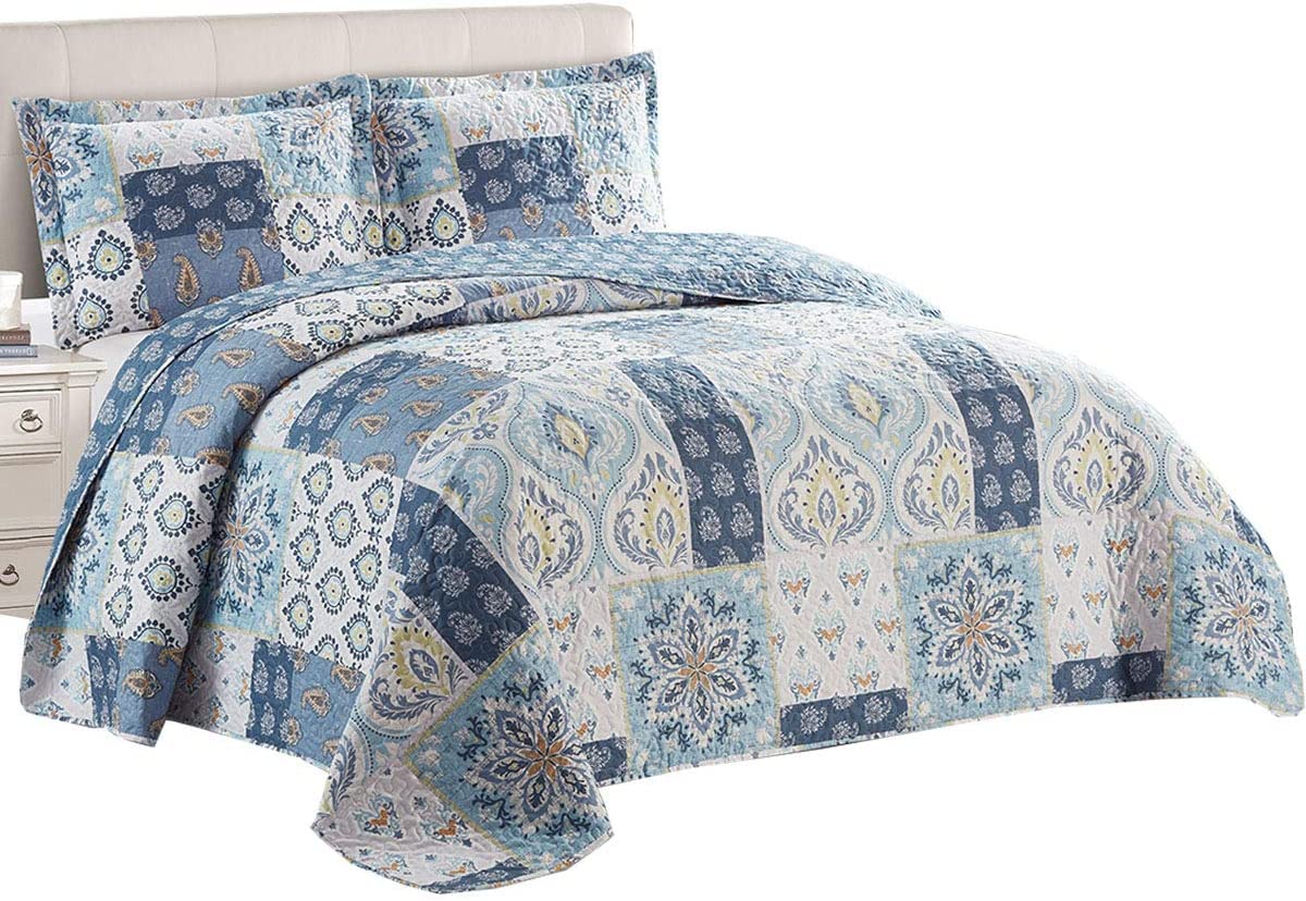 Amazon.com: Royal Tradition 7PC Bedspread Set -California King Size ...