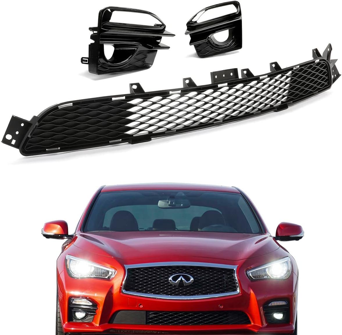 Amazon.com: Front Bumper Grille compatible with 2014 2015 2016 2017 ...