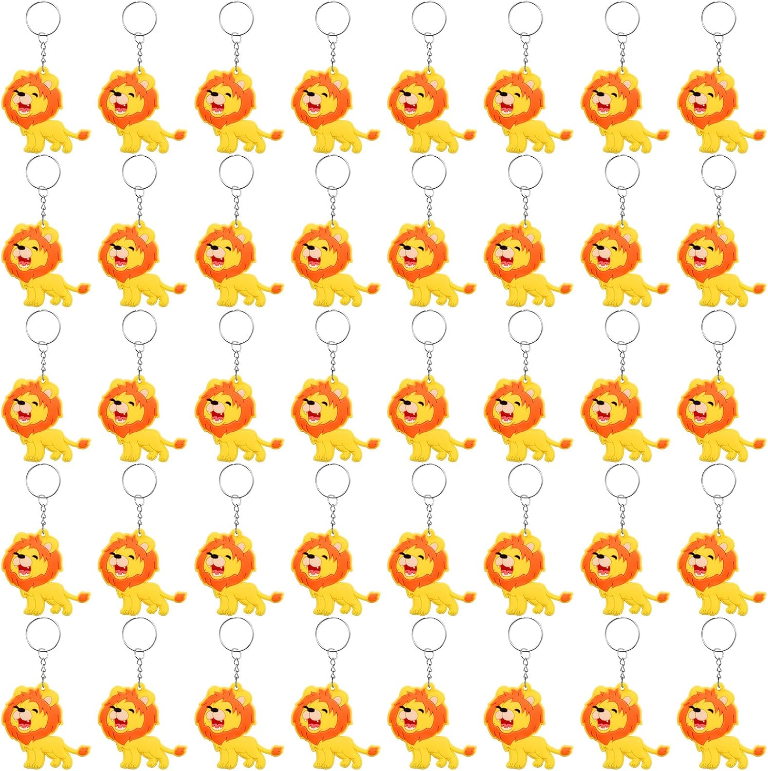Amazon.com: Mirabuy 40 Pack Cute Roar Lion Keychains, Lion Backpack ...