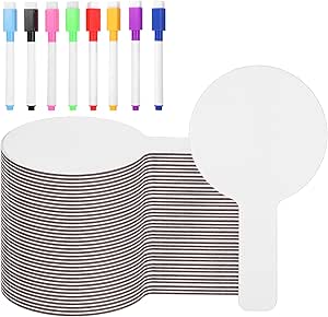 Amazon.com : 40Pcs Dry Erase Answer Paddles with Markers Thickened ...