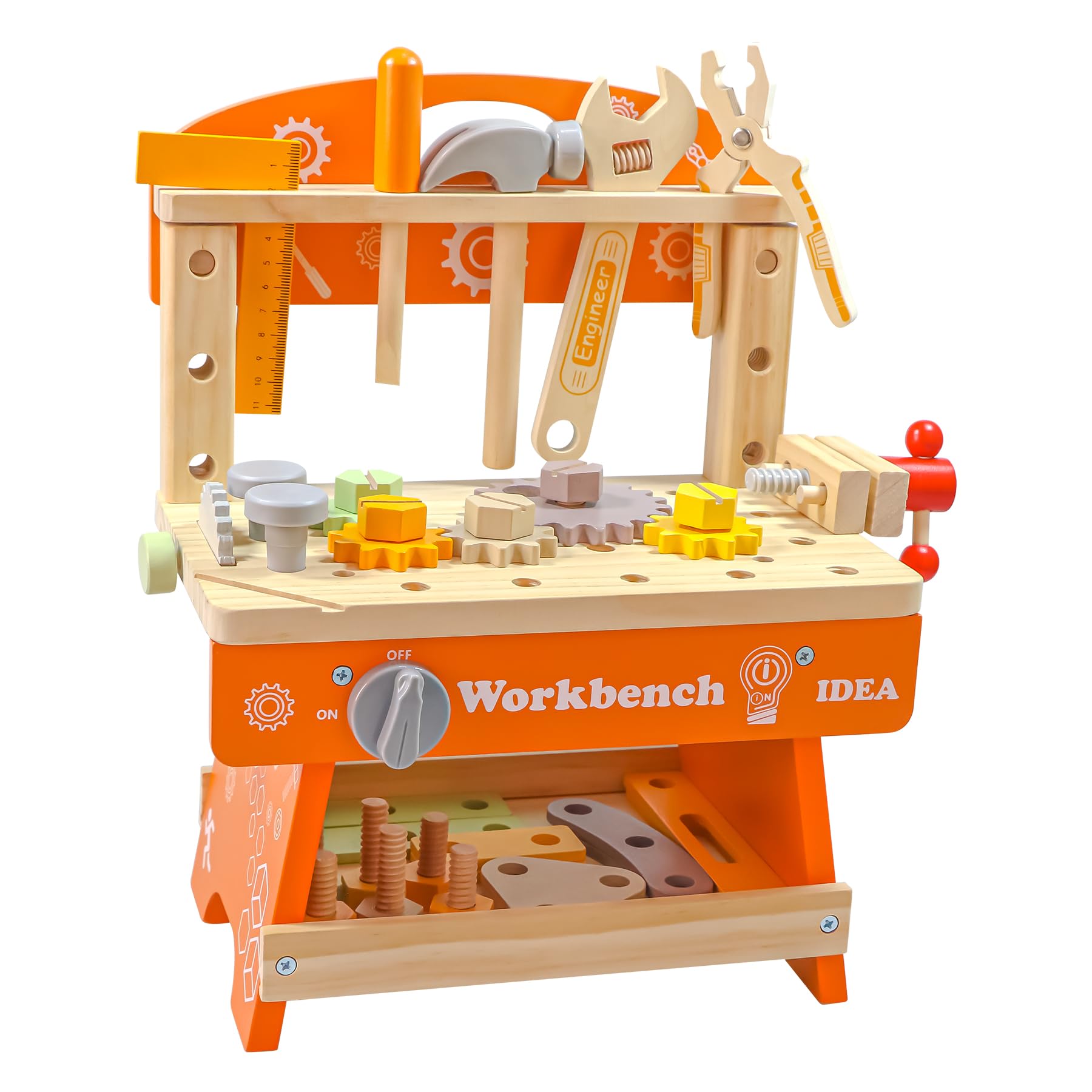 Amazon.com: Kids Tool Bench,Wooden Toddler Tool Bench with 39 ...