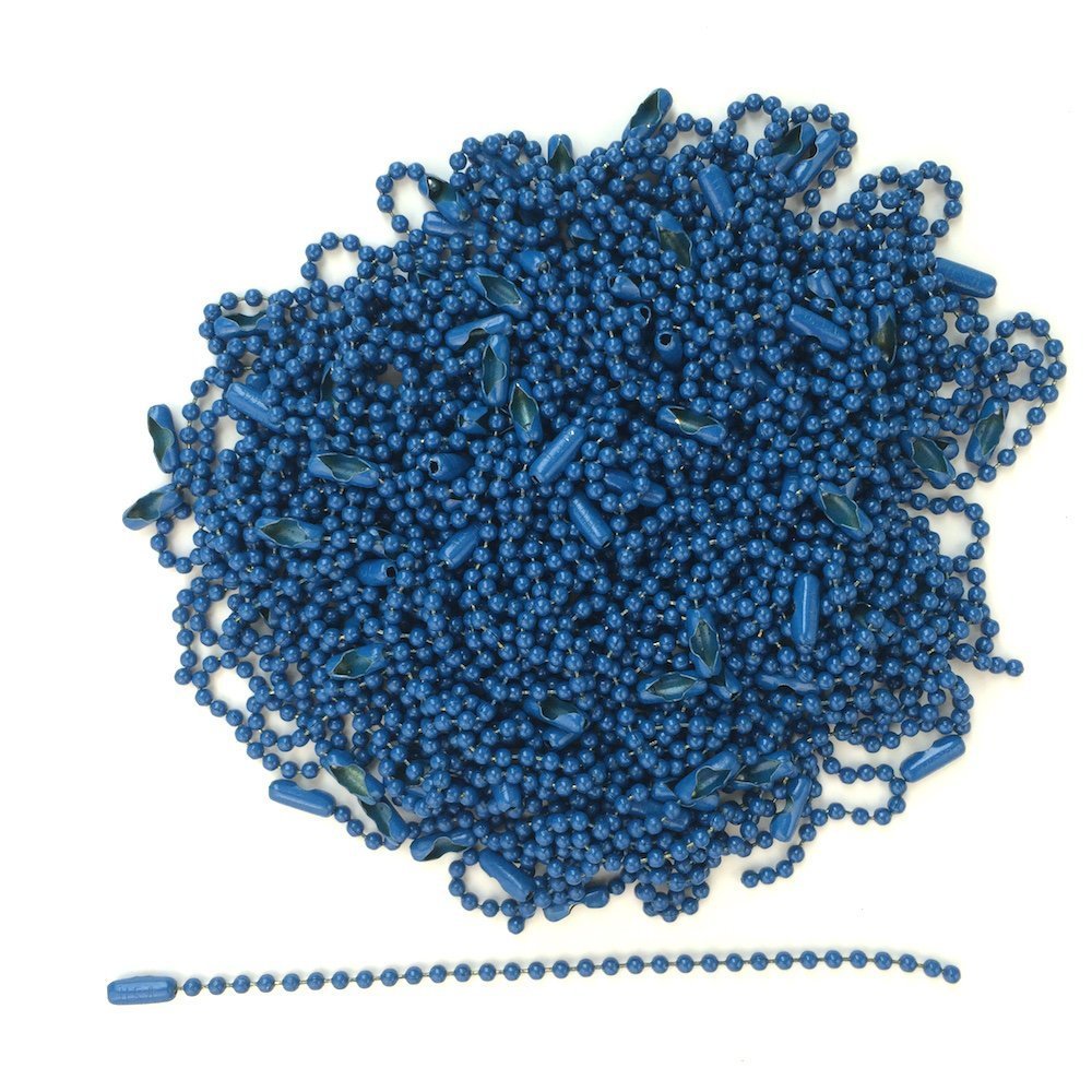 Amazon.com: Made in USA - Steel Ball Chains - Blue - 100-Pack - 4.5 ...