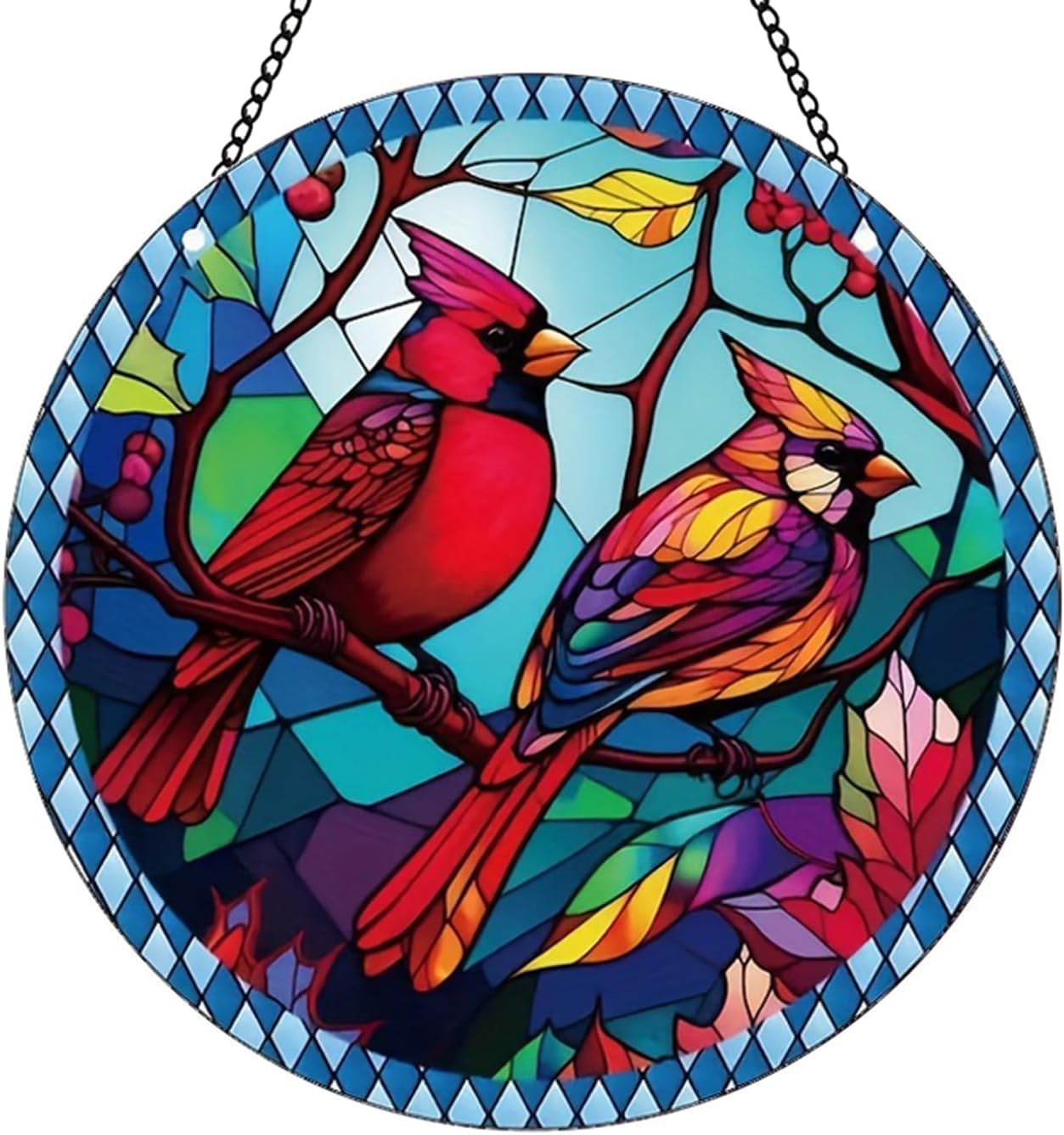 Amazon.com: MATIHAY Acrylic Window Hanging, Birds on Branch Cardinal ...