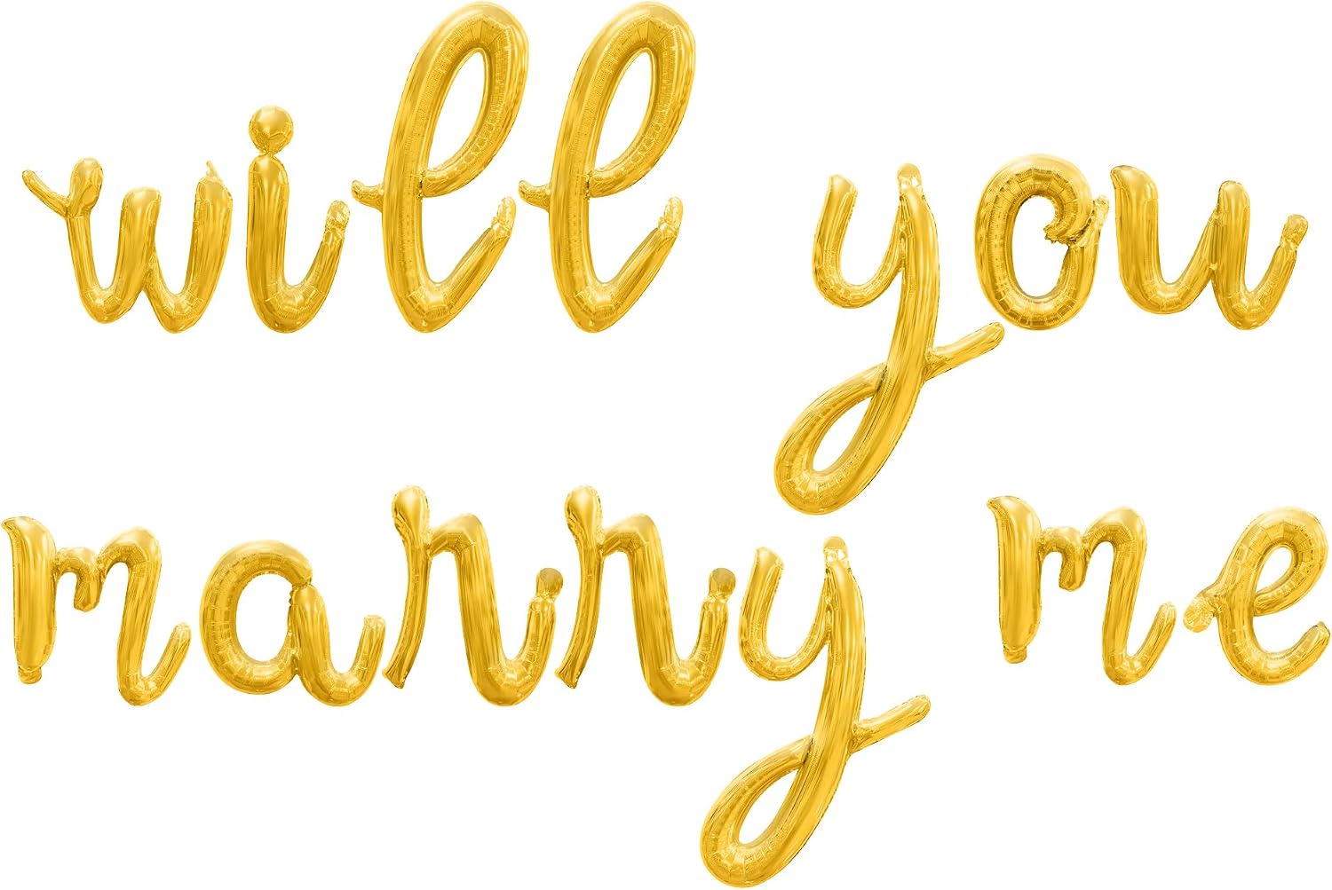 Amazon.com: Cursive Script Letter Balloons - WILL YOU MARRY ME 16" Inch ...