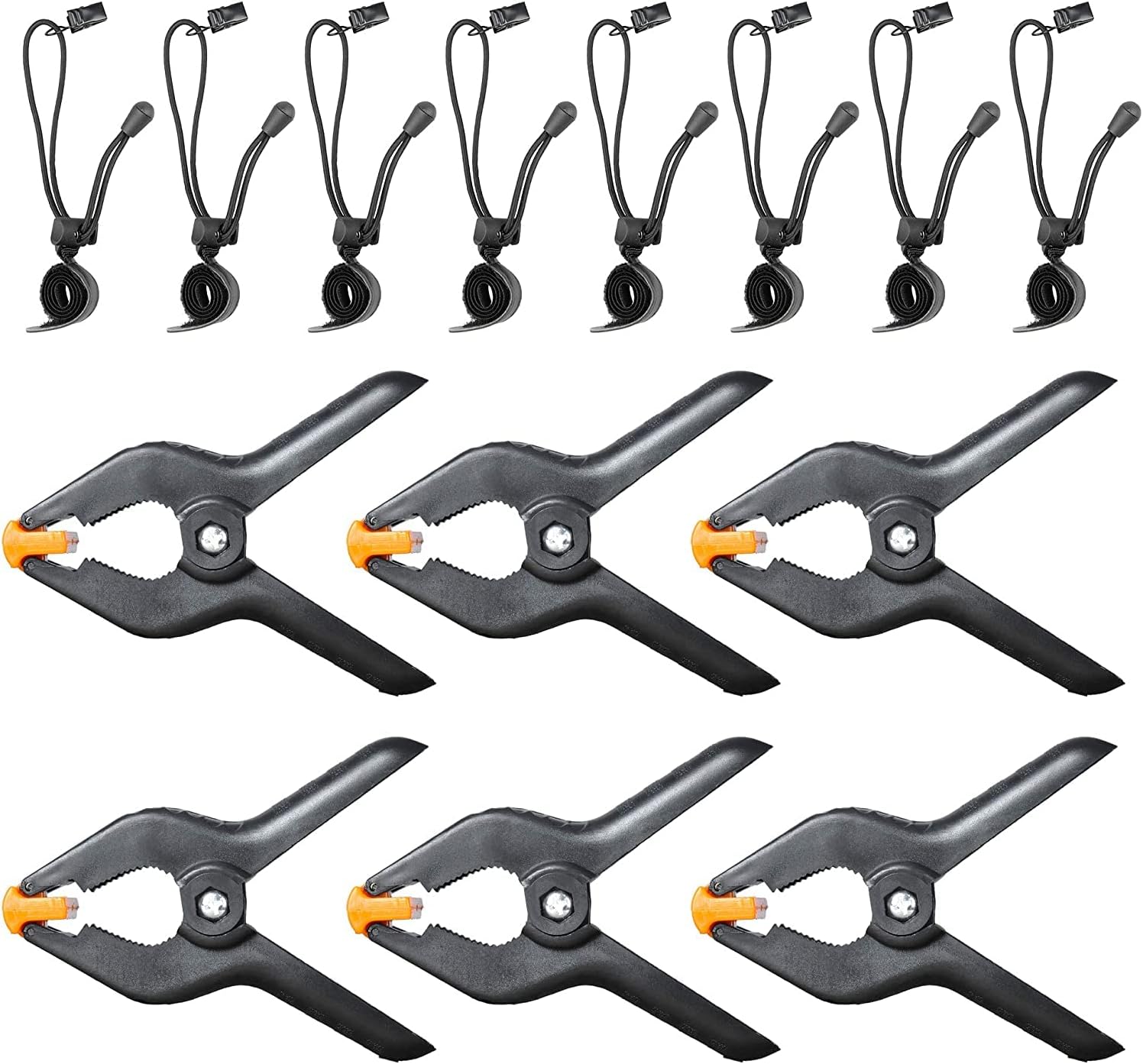 EMART 4.5 inch Heavy Duty Backdrop Clamp Kit-6 Spring Clamps, 8 ...