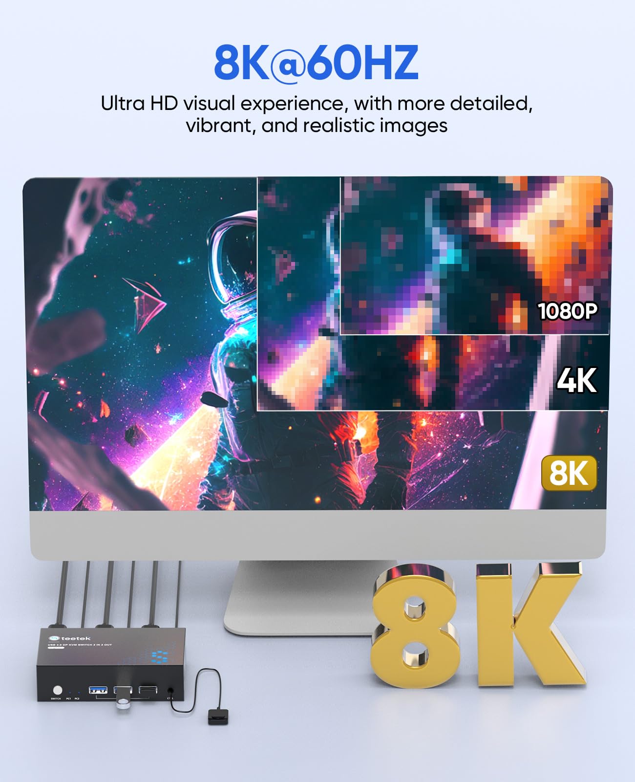 Snapklik.com : Steetek DisplayPort KVM Switch 2 Monitors 2 Computers