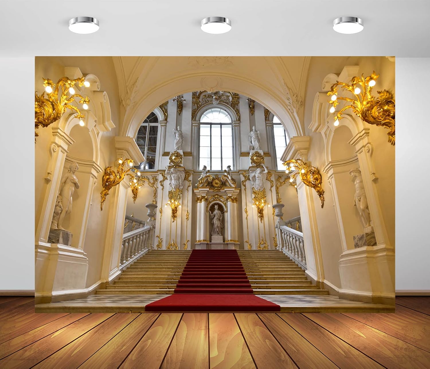 Amazon.com : BELECO 8x6ft Fabric Luxurious Palace Backdrop for ...