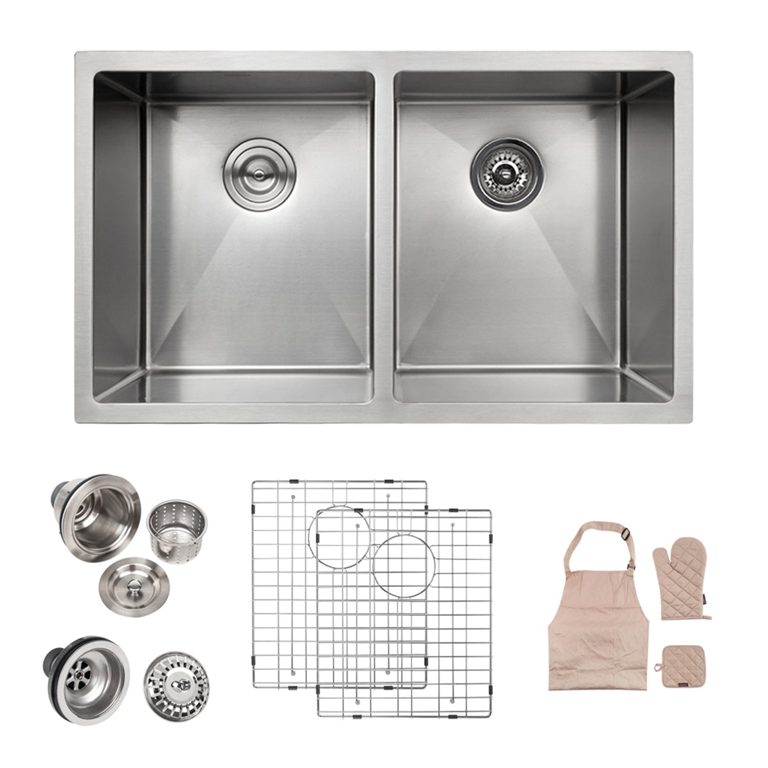 Buy Under Kitchen Sink Double - Lordear 32 Inch Under Sink Deep Double ...