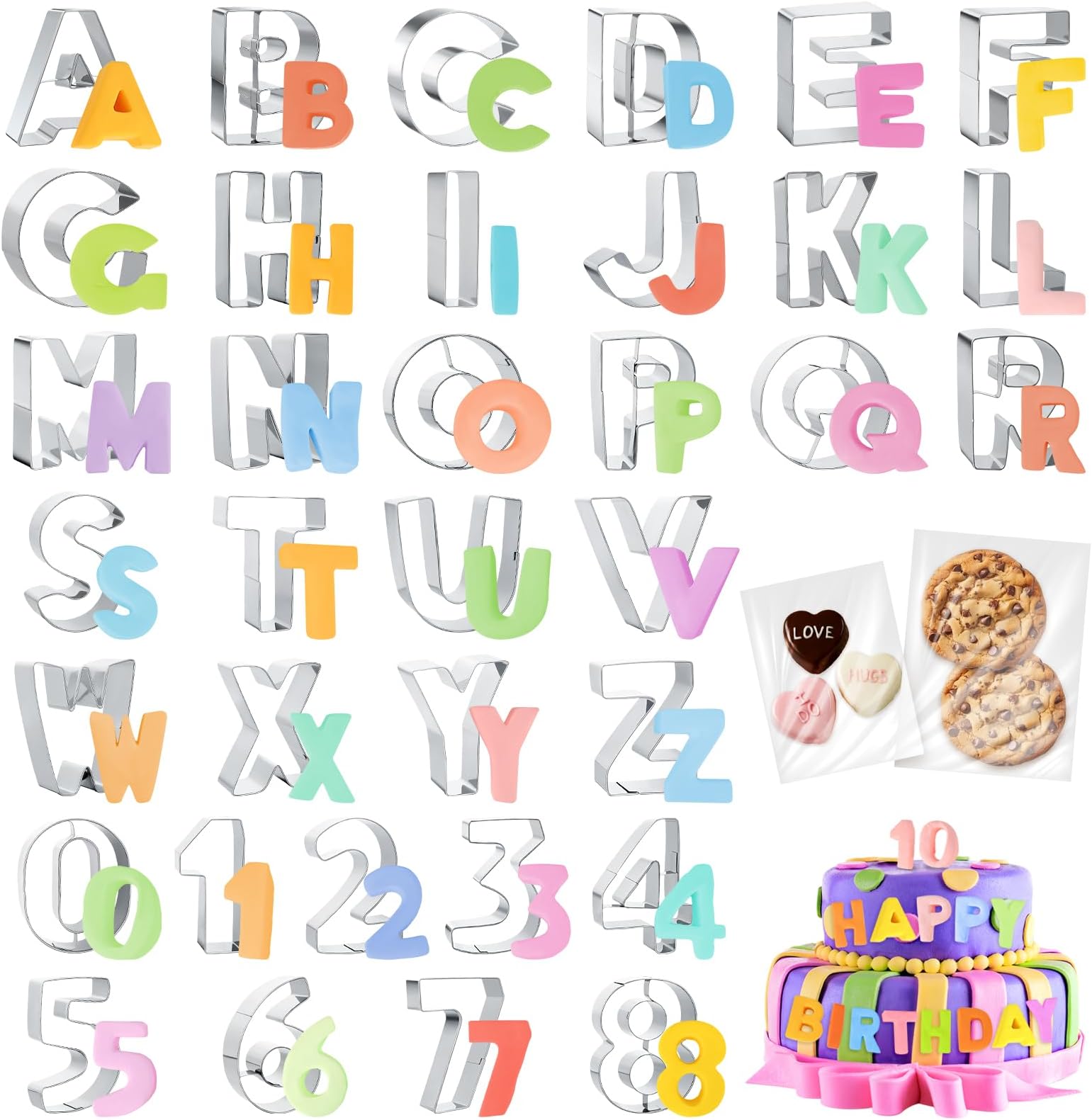 Amazon.com: FillTouch 35 Pcs 3 Inch Large Size Alphabet & Number ...