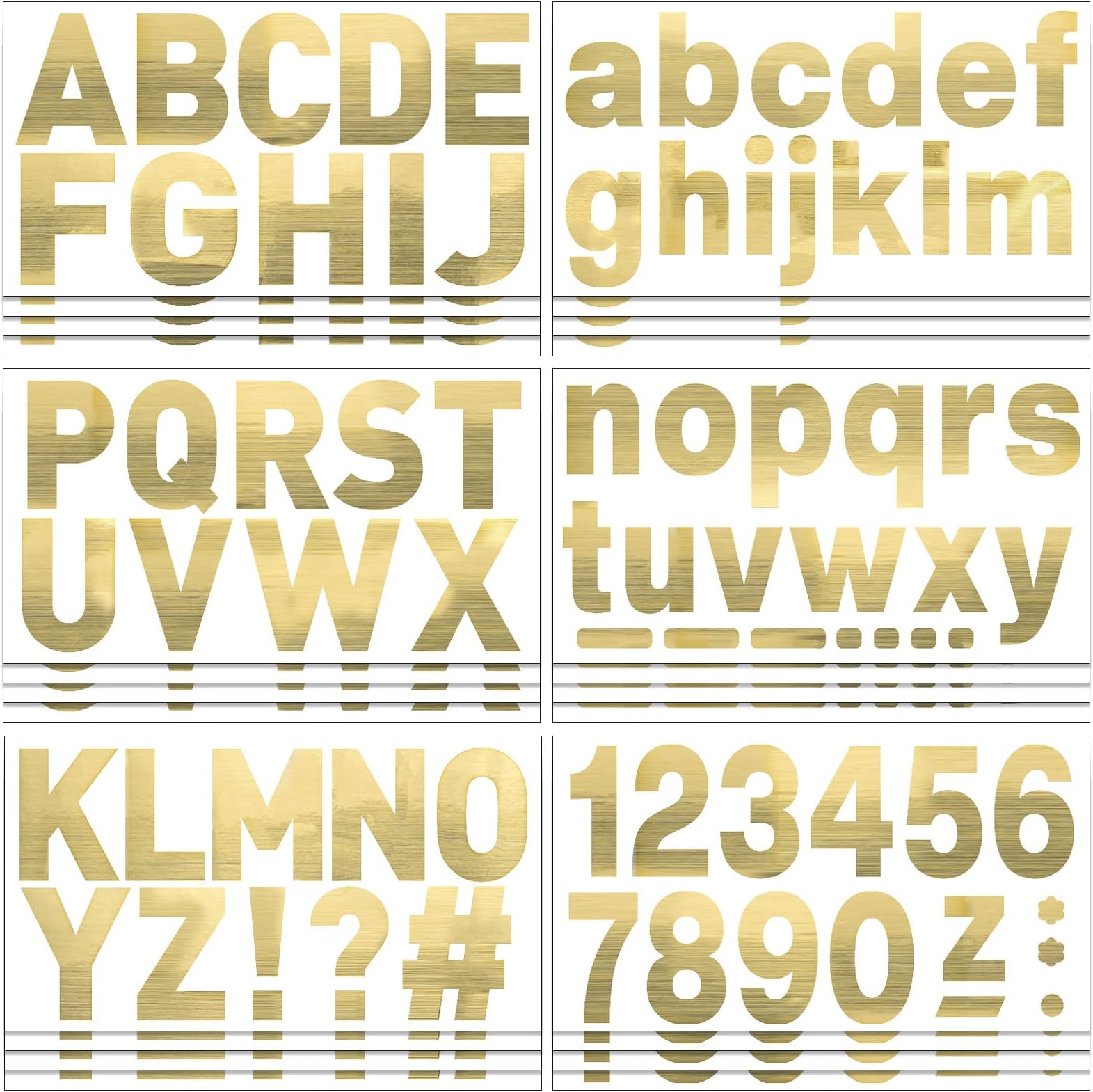 Amazon.com: Paper Junkie Large Gold Foil Letter Wall Stickers, Arts and ...