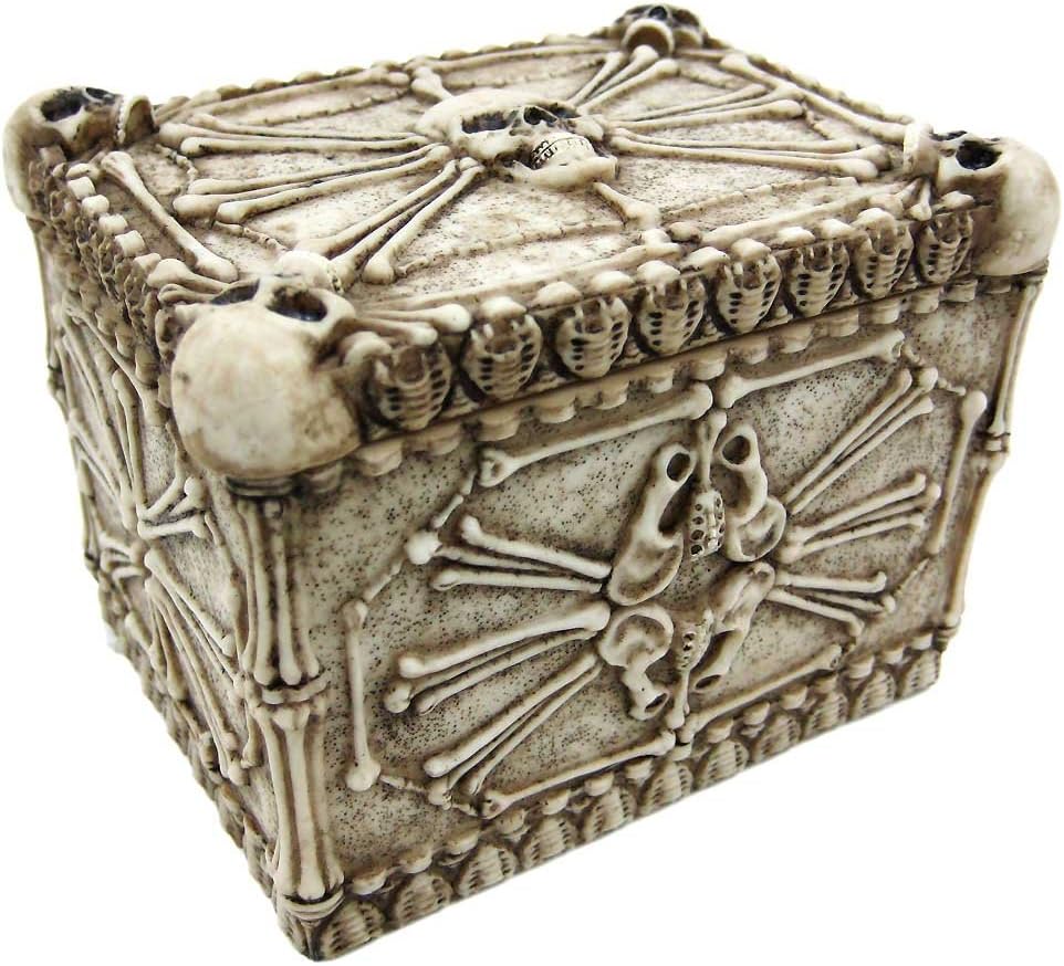 Amazon.com: Ossuary Trinket Box Collectible Gothic Skeleton Jewelry ...