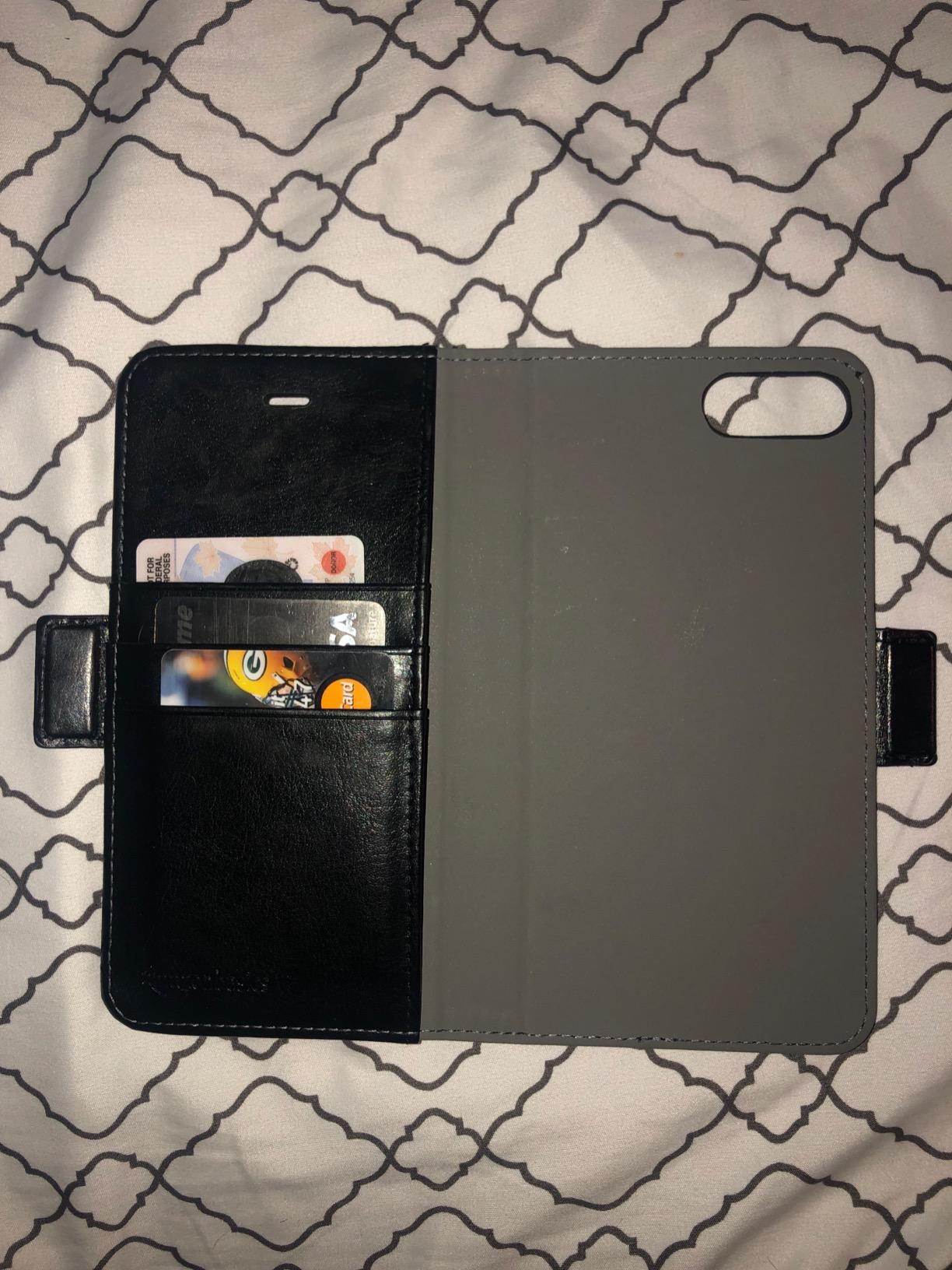 Amazon.com: Amazon Basics iPhone X PU Leather Wallet Detachable Case ...