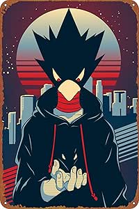 Amazon.com : KIVYYB Fumikage Tokoyami Anime Poster Metal Plaque Tin ...