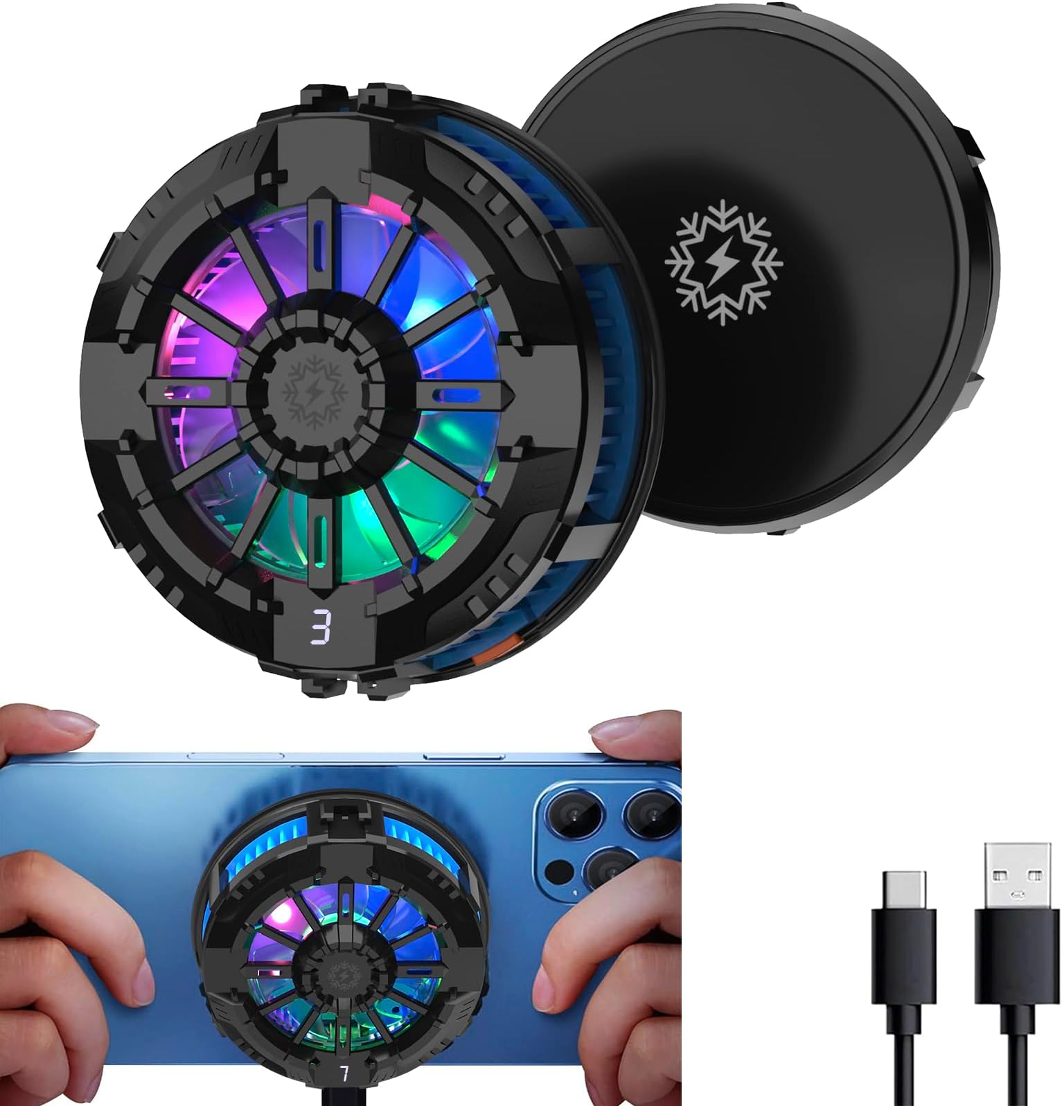 Mobilife Phone Cooler for Gaming, Magnetic Mobile Cooler with 3 Level ...