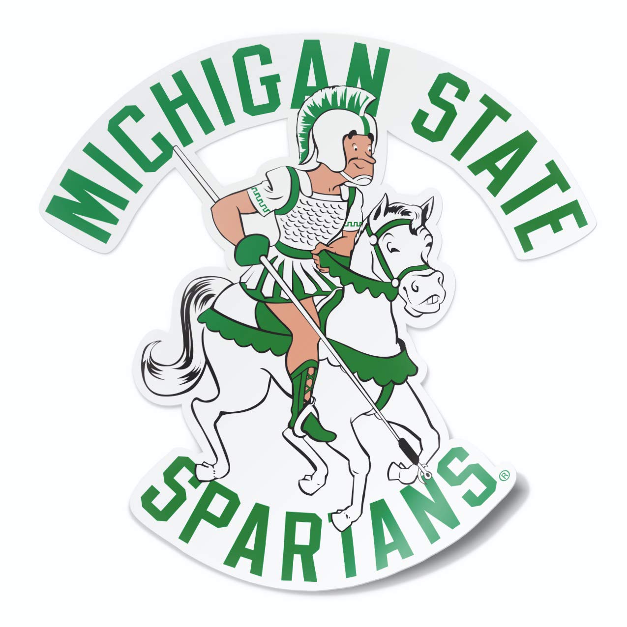 Amazon.com: Michigan State Stickers MSU Vintage Sparty Spartan on Horse ...