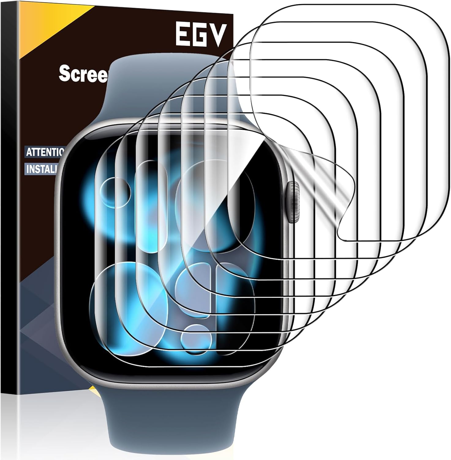 Amazon.com: EGV 8 Pack for Apple Watch Series 11/10 46mm Screen ...
