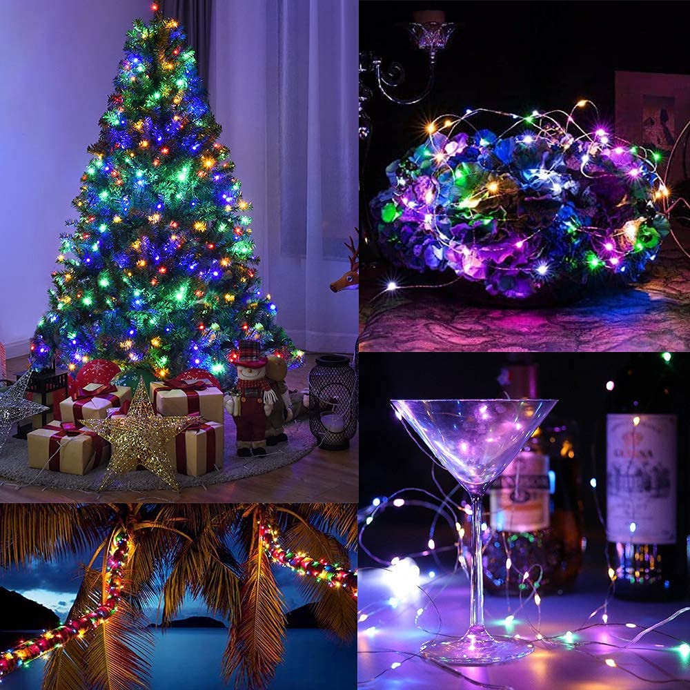 Controled Multi Twinkle Lights ASAHOM 50ft Smart LED Outdoor String