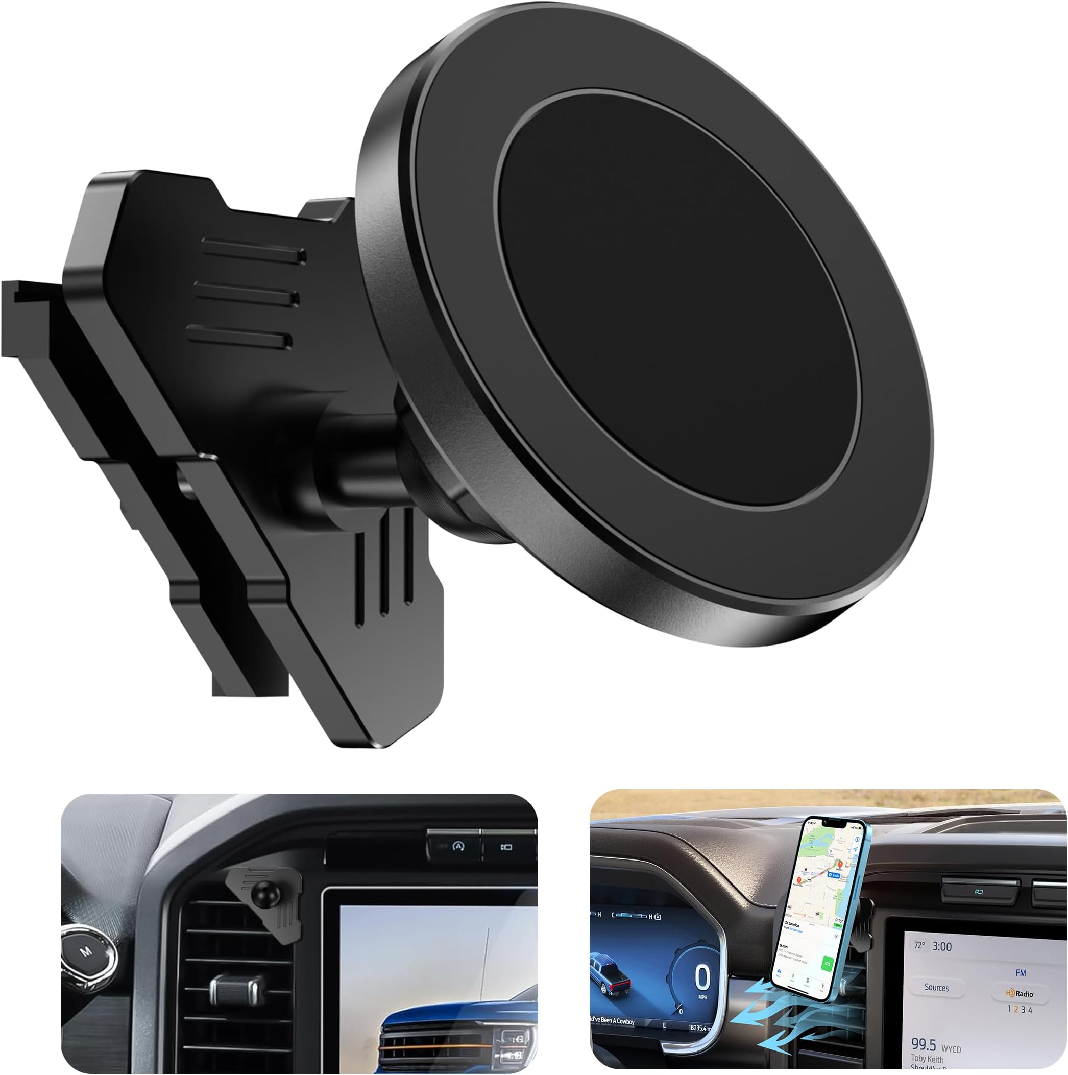 Amazon.com: Surfcabin CNC Magnetic Truck Air Vent Phone Holder, Metal ...