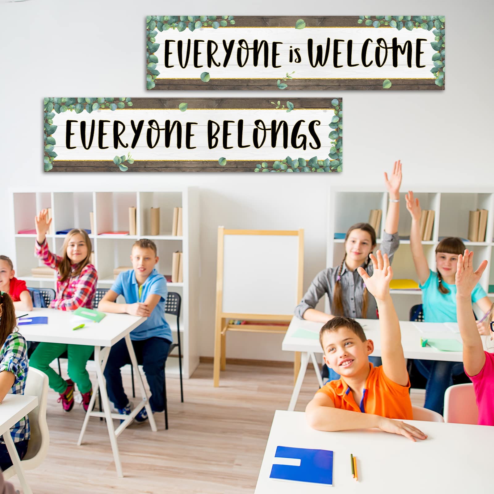 Snapklik.com : 2 Pack Classroom Decorations Welcome Banner Bulletin ...
