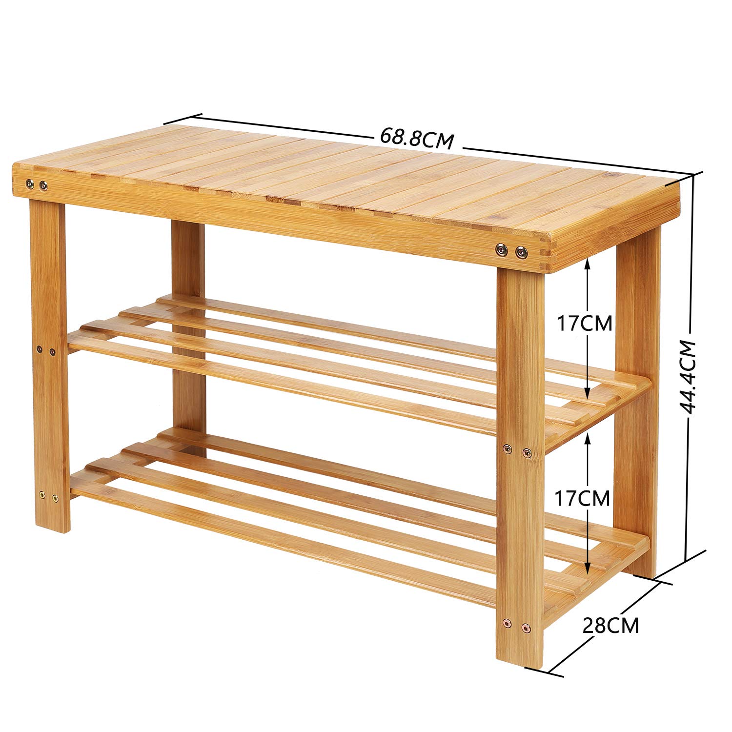 Bamboo Shoe Bench Shoe Rack 3 Tier Shoe Storage Shelf Organizer Stand bamboo-shoe-bench-shoe-rack-3-tier-shoe-storage-shelf-organizer-stand