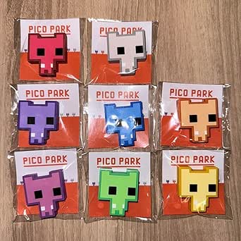 Amazon.co.jp: PICO PARK Rubber Figure, Complete Set of 8, B : Toys & Games