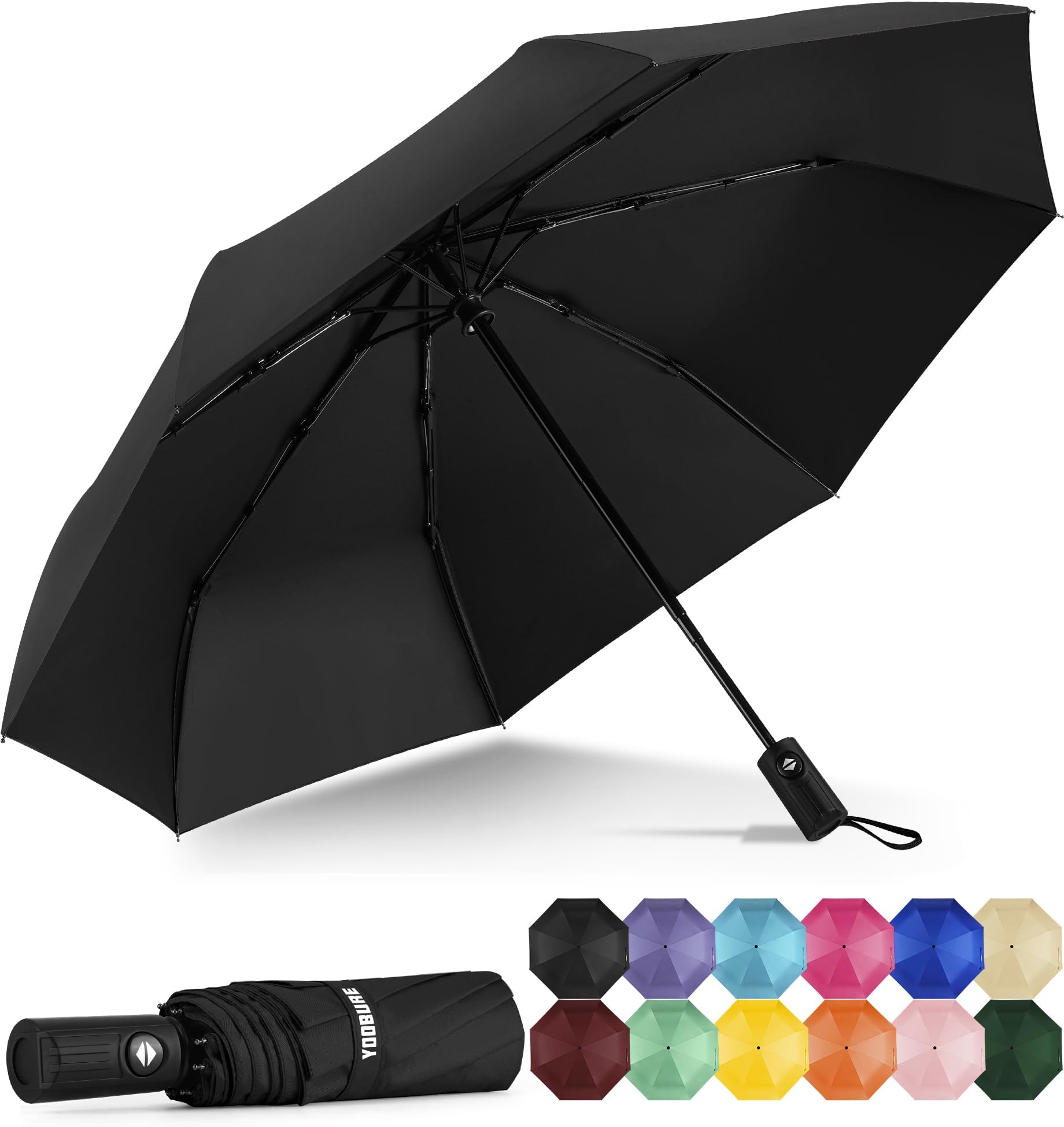 Amazon.com: SIEPASA Automatic Small Lightweight Folding Umbrella ...