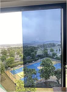 Amazon.com: Reflective Roller Window Shades Pull Down, One Way See Through Mirror Roll Up Window ...