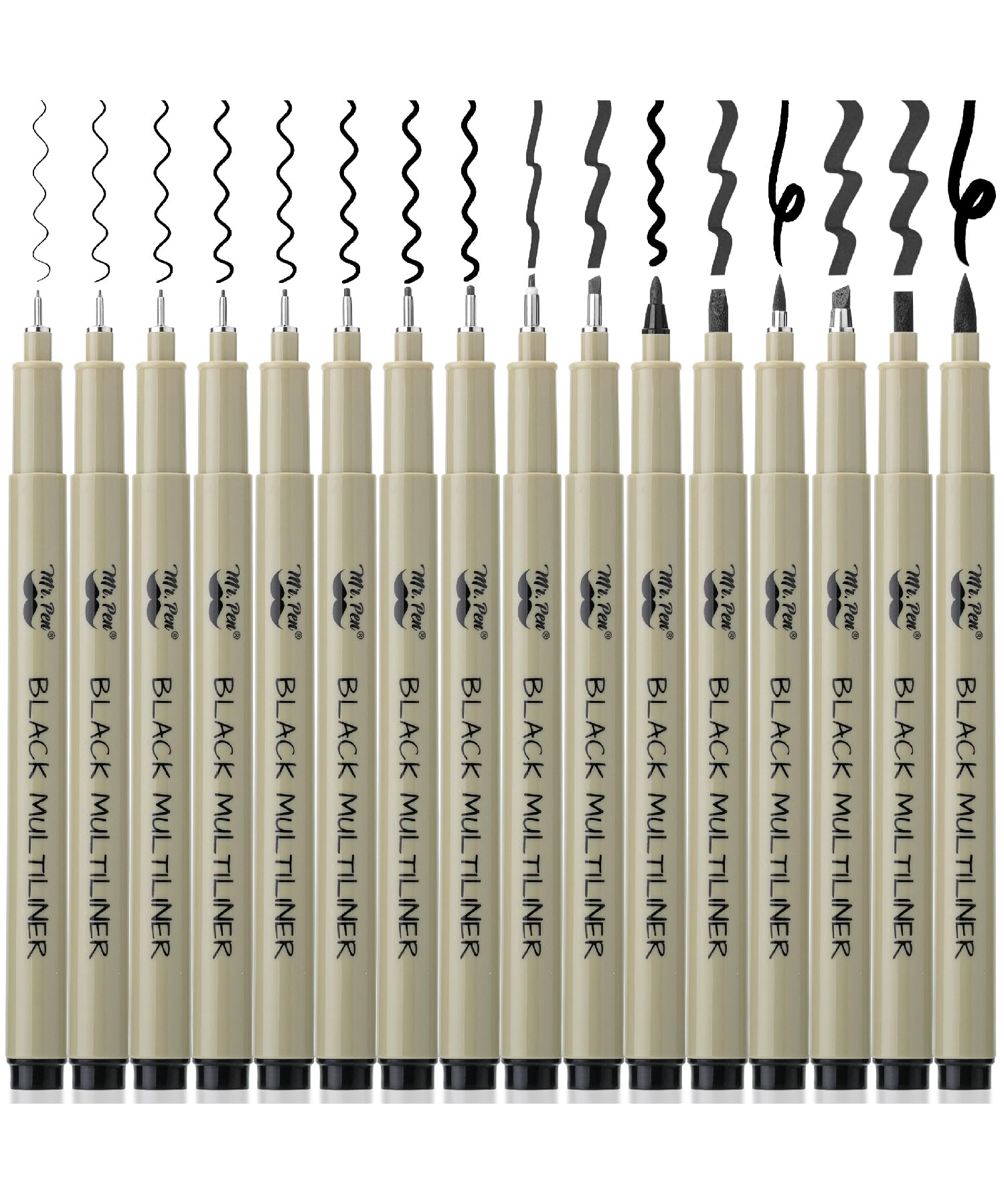 Amazon.com : Mr. Pen- Drawing Pens for Artists, 16 Sizes, Black ...