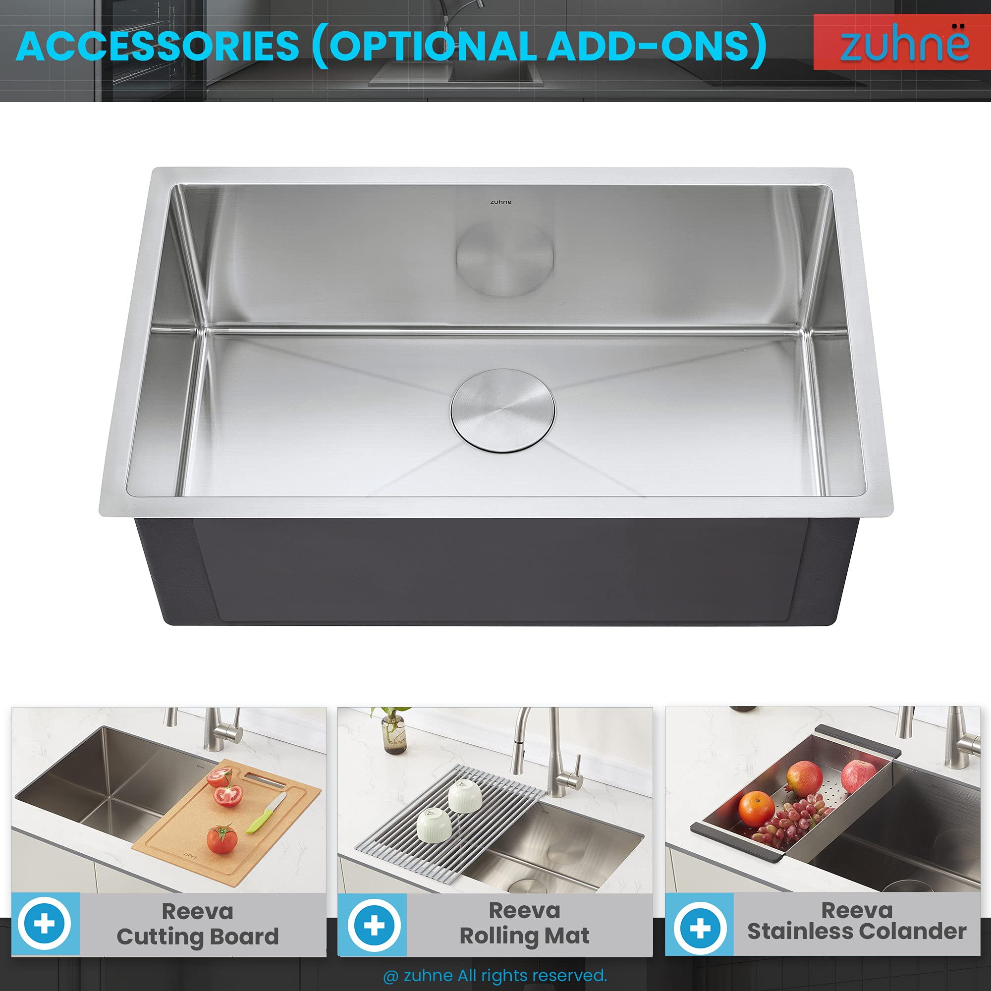Zune Modena 23andme Modena V5 54cm 316 Stainless Steel Kitchen Sink–