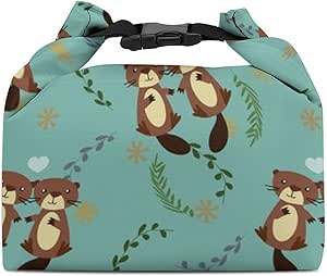 Amazon.com: Cute Couple Beaver Insulated Lunch Tote Bag Roll-top ...