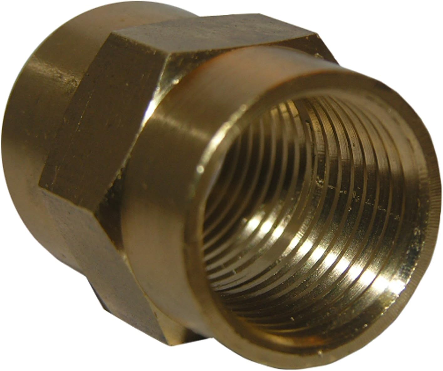 Amazon.com: Brass Pipe Fitting, Fine Thread Adapter, 9/16-24 x 3/8-In ...