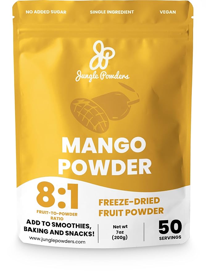 Amazon.com: Jungle Powders Freeze Dried Mango Powder 7 Ounce Bag, Mango ...