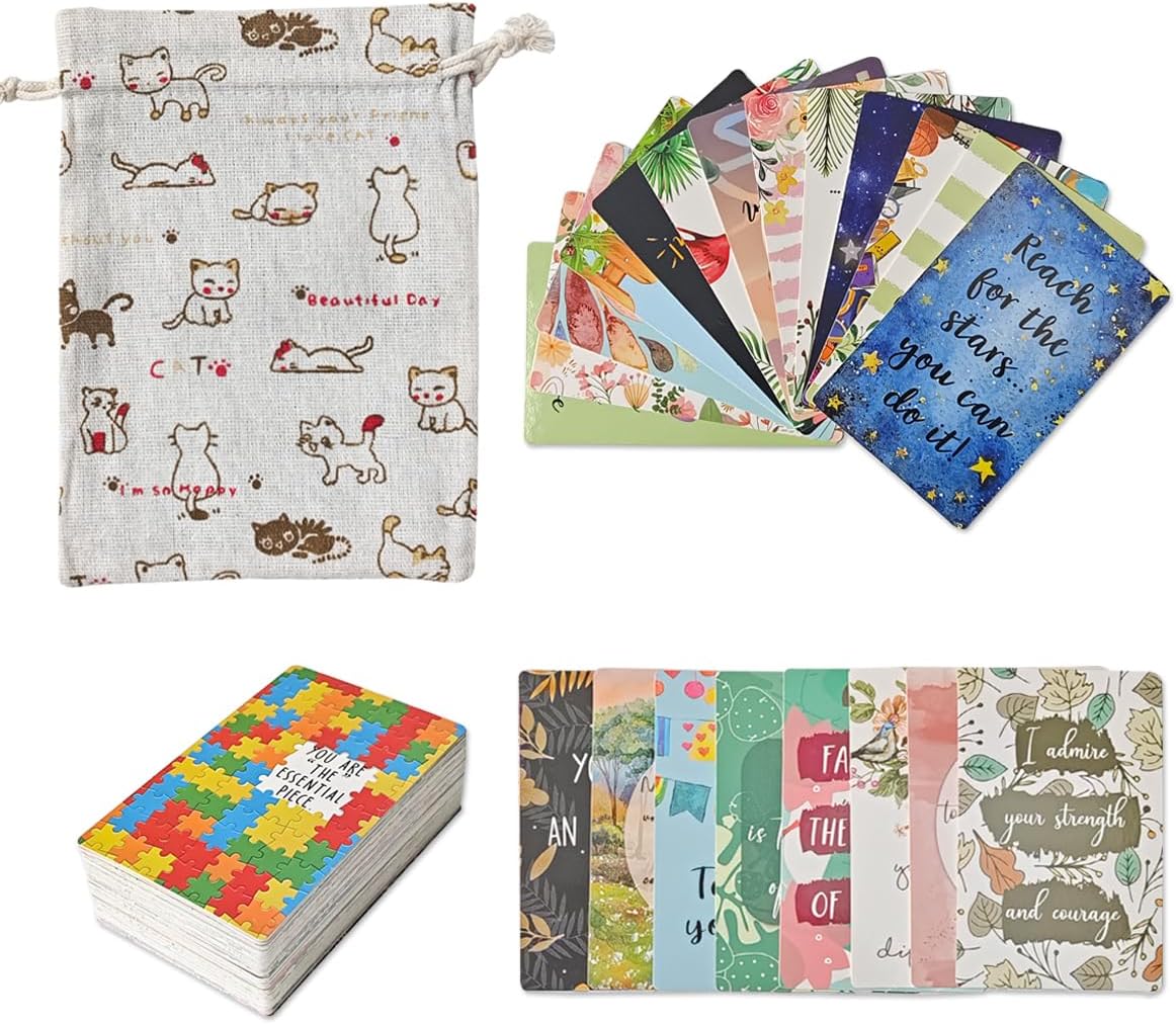 72 Pcs Affirmation Cards,Greeting Cards,Lunch Box Notes,Inspirational ...