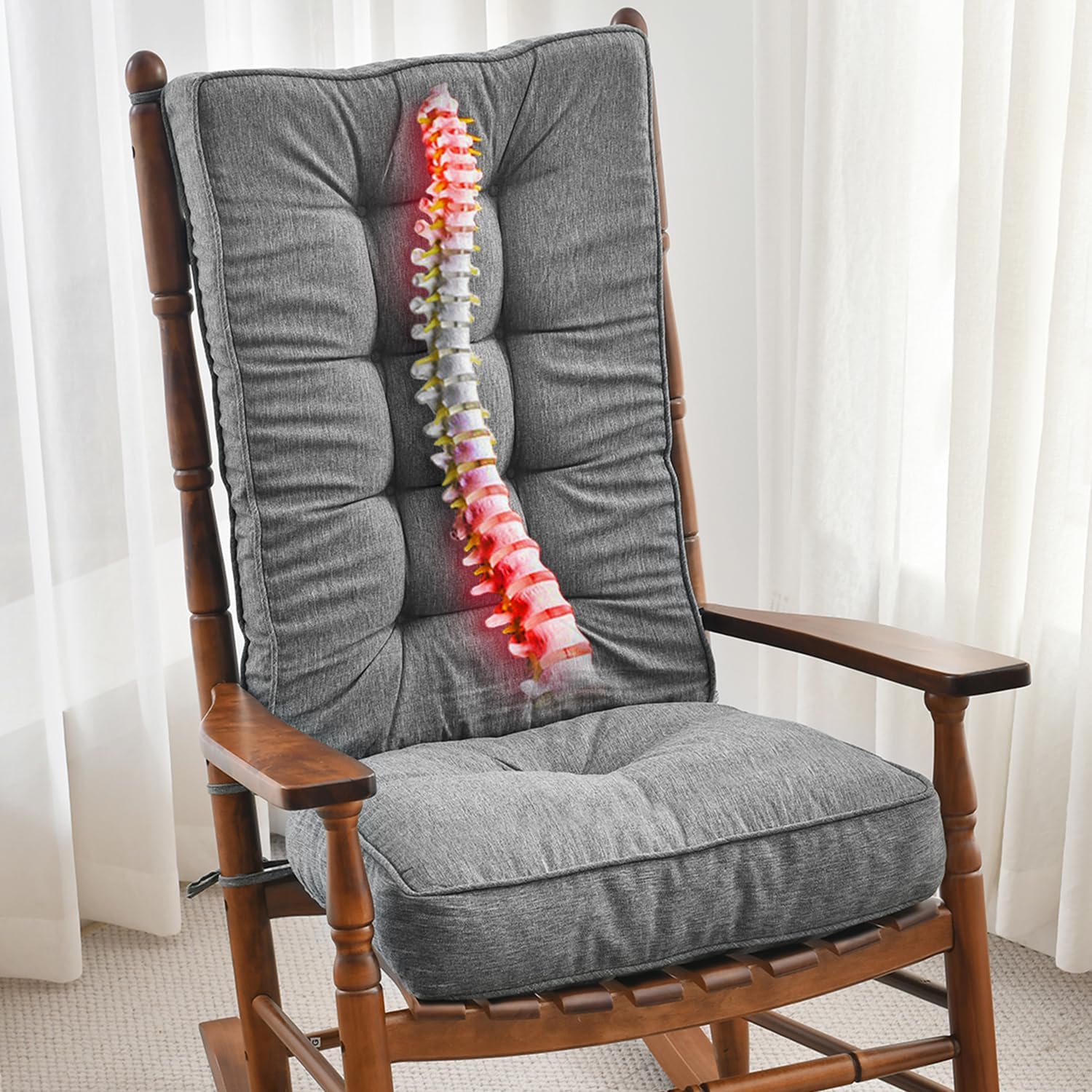 Amazon.com: SUNROX Memory Foam Jumbo Rocking Chair Cushions, FadeShield ...