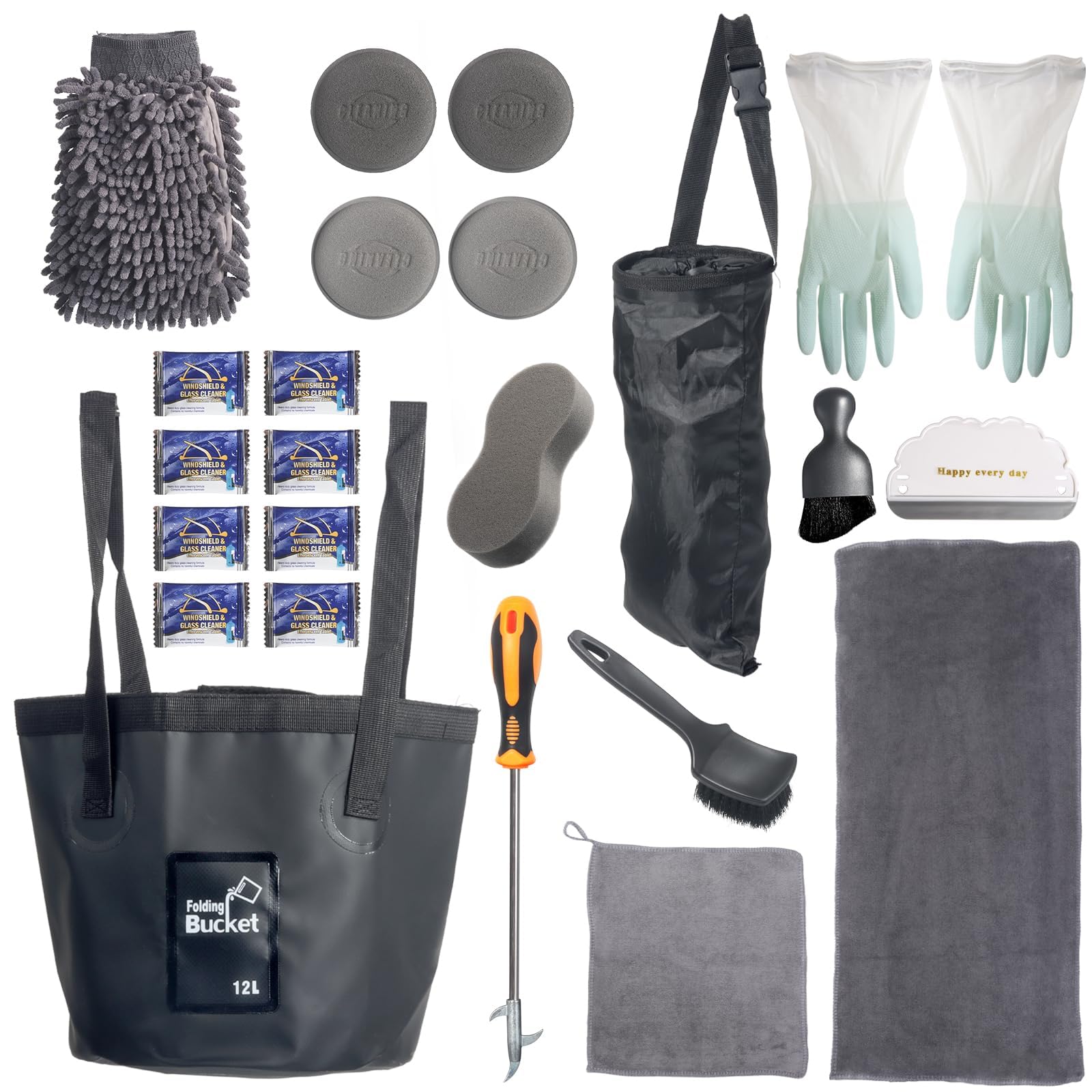 Amazon.com: LoyaGour 24Pcs Car Detailing Kit Interior, Car Cleaning Kit ...