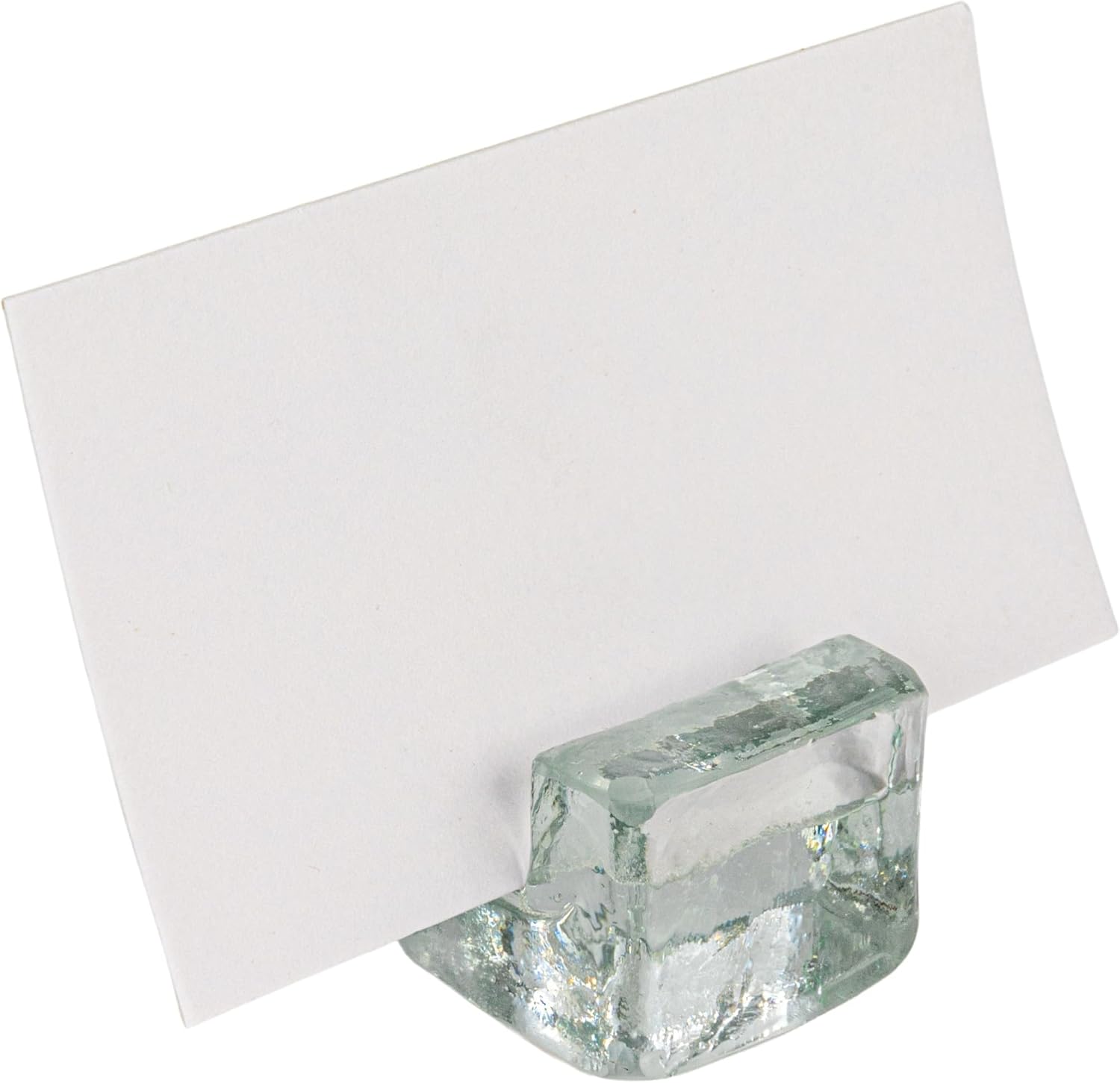 Amazon.com: Creative Co-Op Glass Cube Place Card/Photo Holders with ...