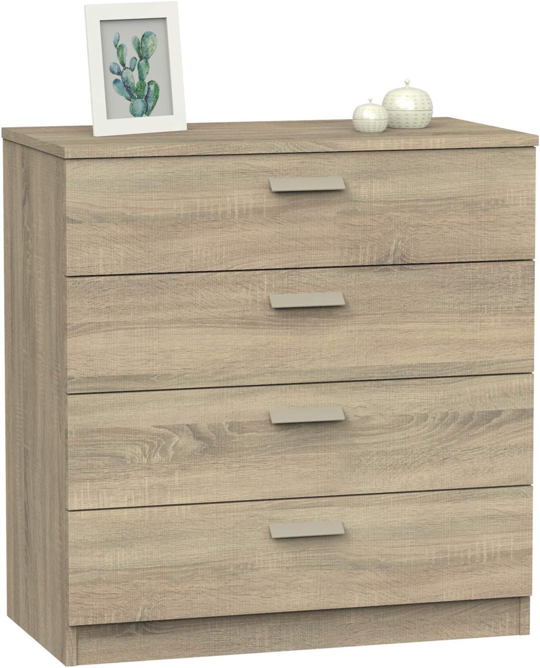 MUEBLES PITARCH | Commode 4 Tiroirs, Chêne Cambrian, 63,5x46x45 cm ...