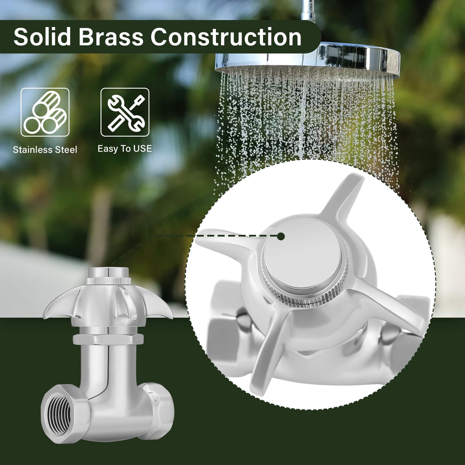Shower Timer Shut Off Chrome-plated Brass Push-button Self-closing ...