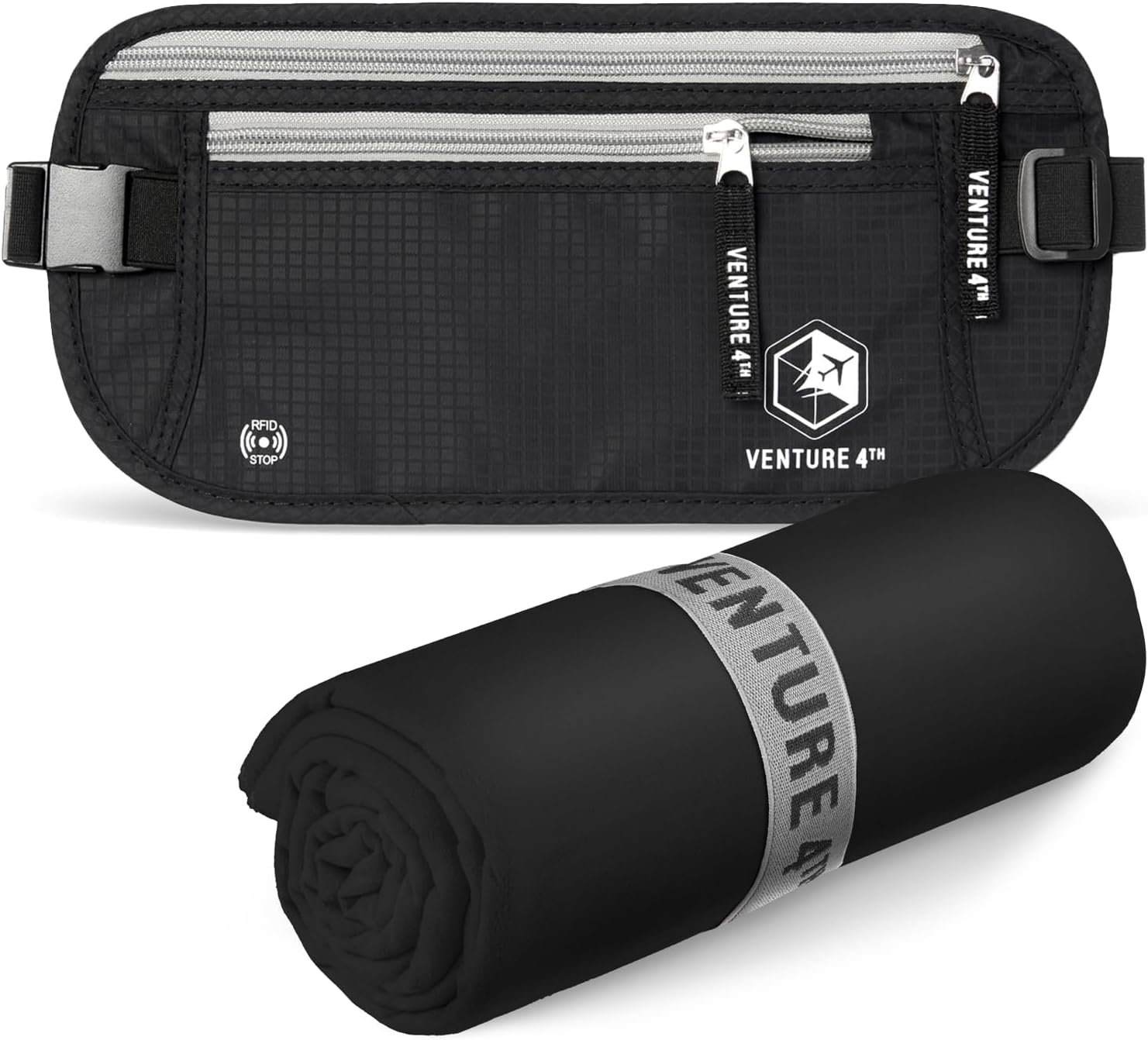 Amazon.com: VENTURE 4TH Travel Money Belt & Quick Dry Towel Set - Ideal ...
