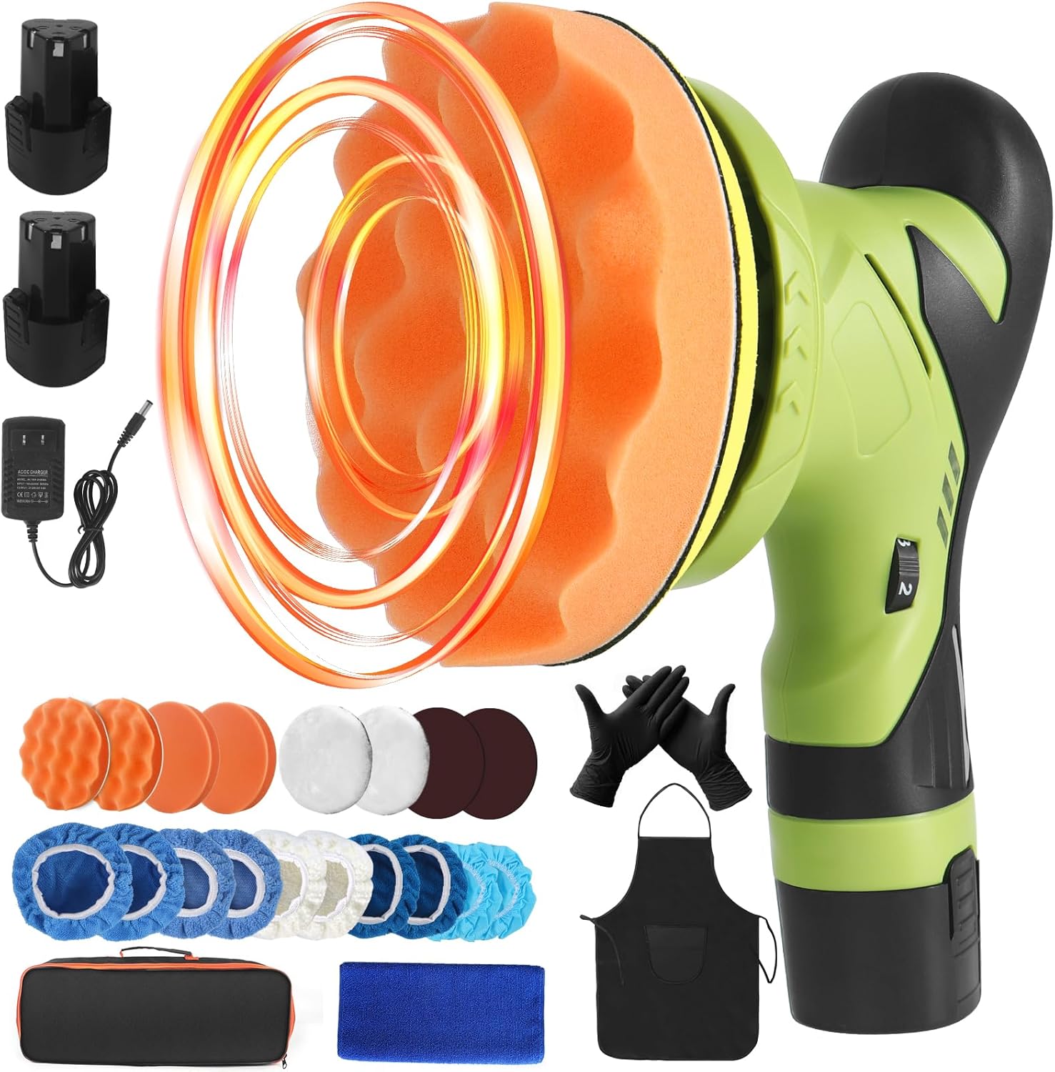 Amazon.com: Cordless Car Buffer Polisher, Portable Buffer Polisher Kit ...