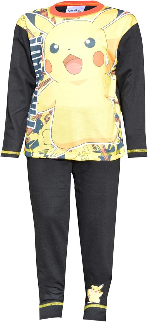 Boys Pokemon Ash Pikachu Gotta Catch Them All Pyjamas Age 4 to 12 Years ...