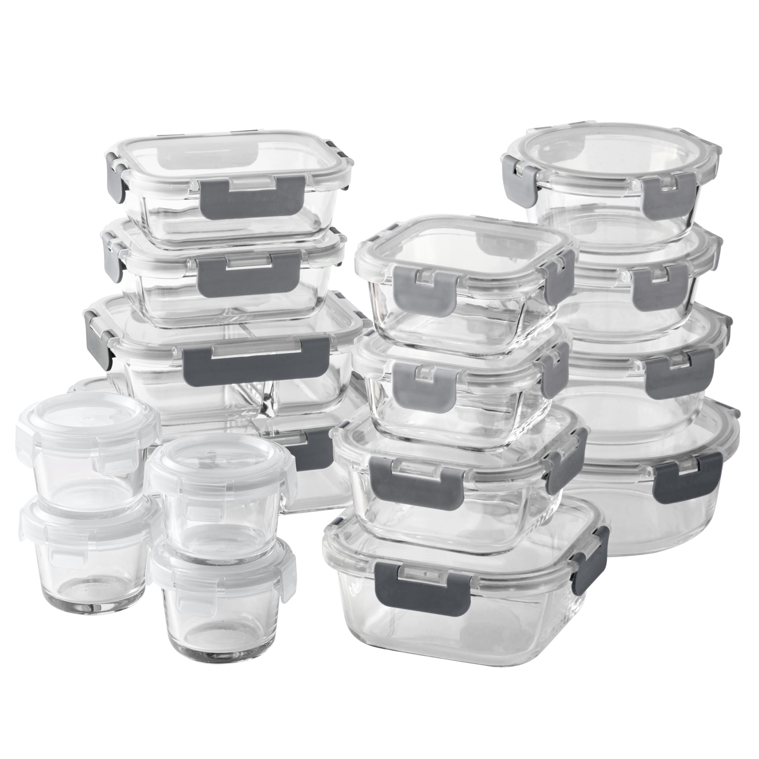 COOK WITH COLOR Premium 32-Pc. Borosilicate Glass Food Container Set ...