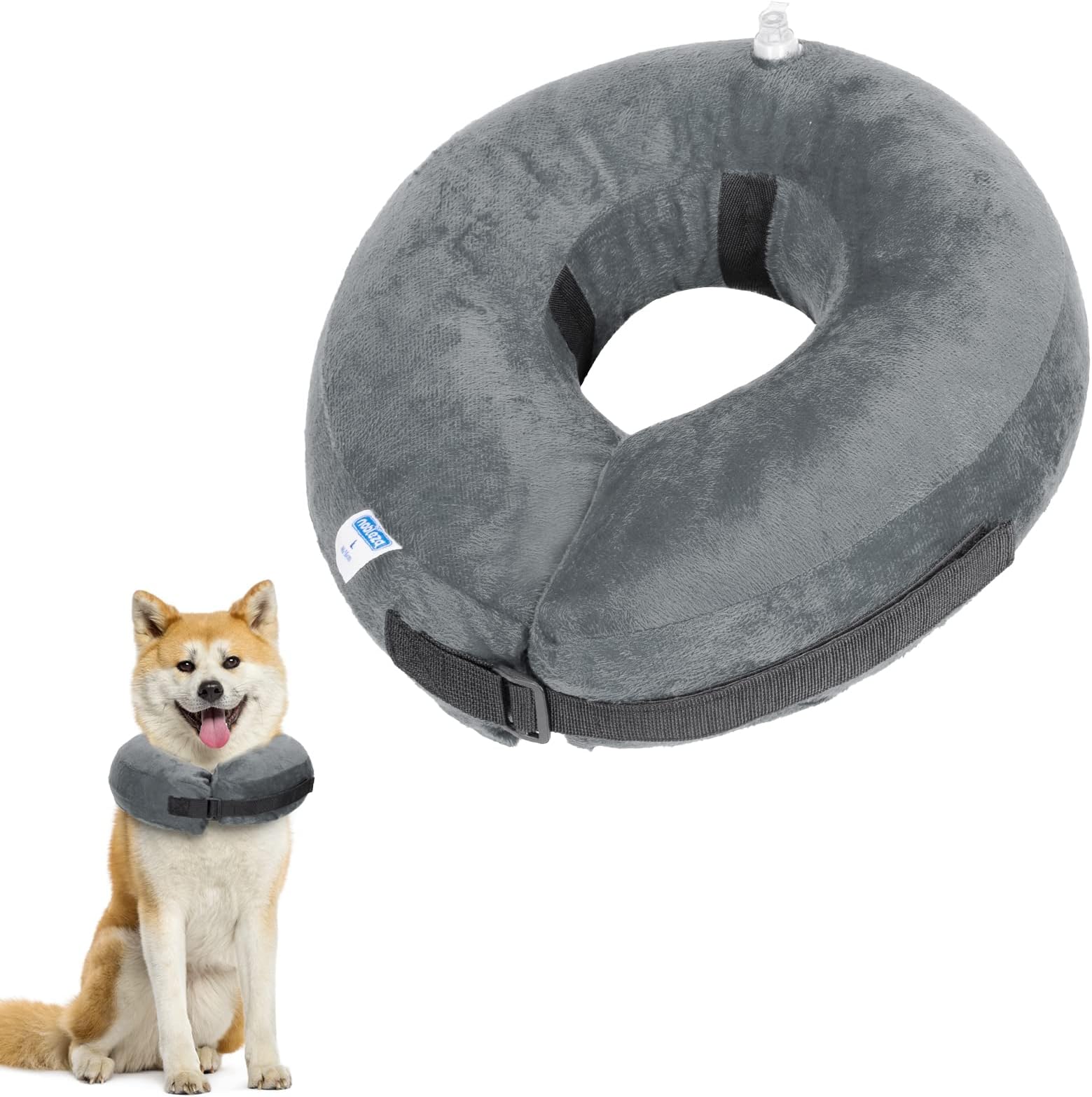 Emwel Pet Inflatable Collar for Large Dogs, Comfy Pet Collar Cone for ...