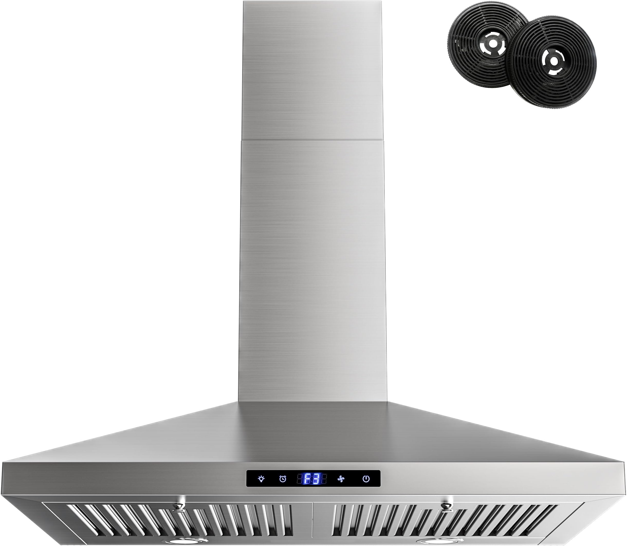 Amazon.com: HisoHu Wall Mount Range Hood 30 Inch,Ductless/Ducted ...
