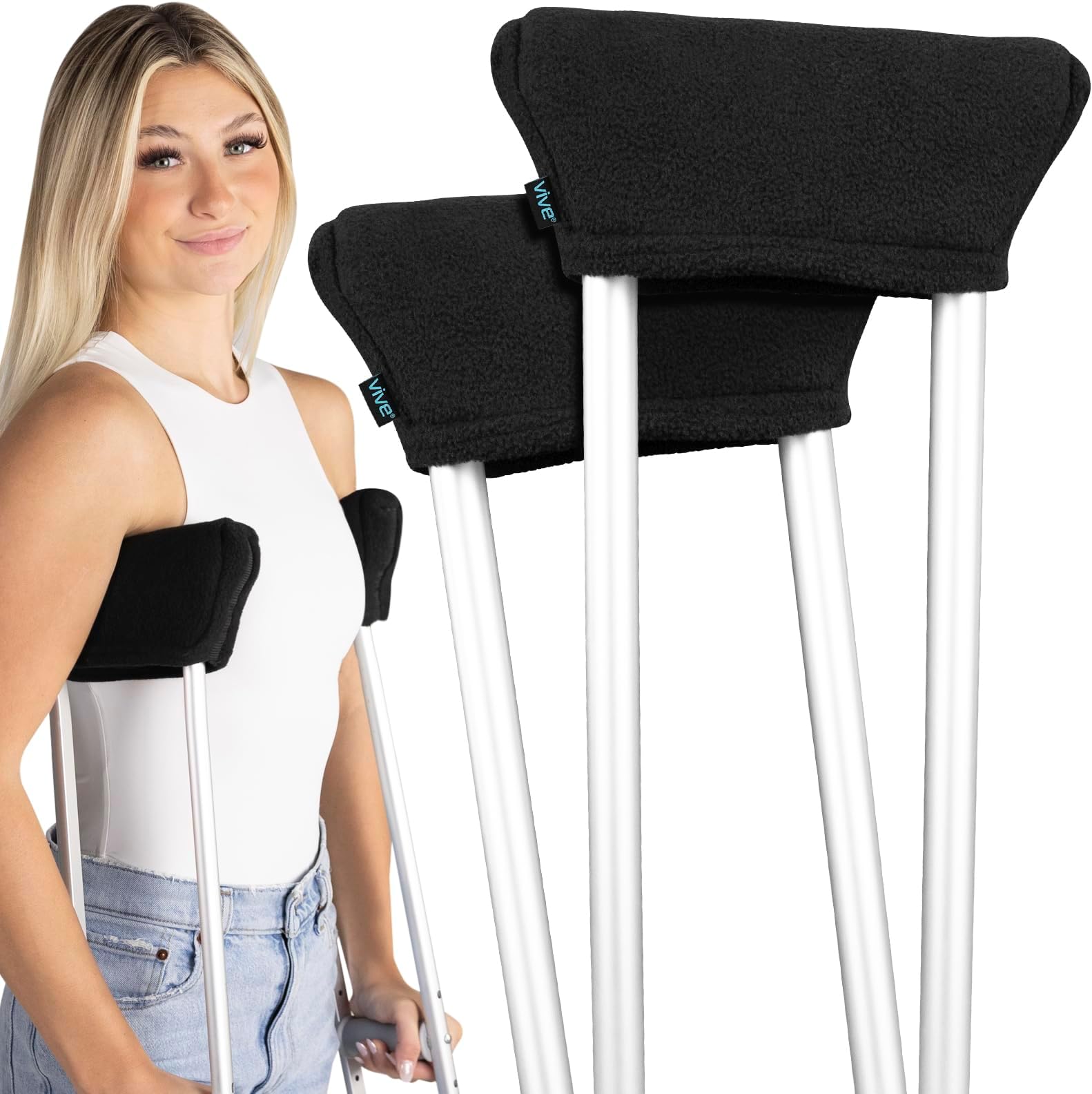 Amazon.com: Vive Fleece Crutch Pads - Comfortable Padding for Armpits ...