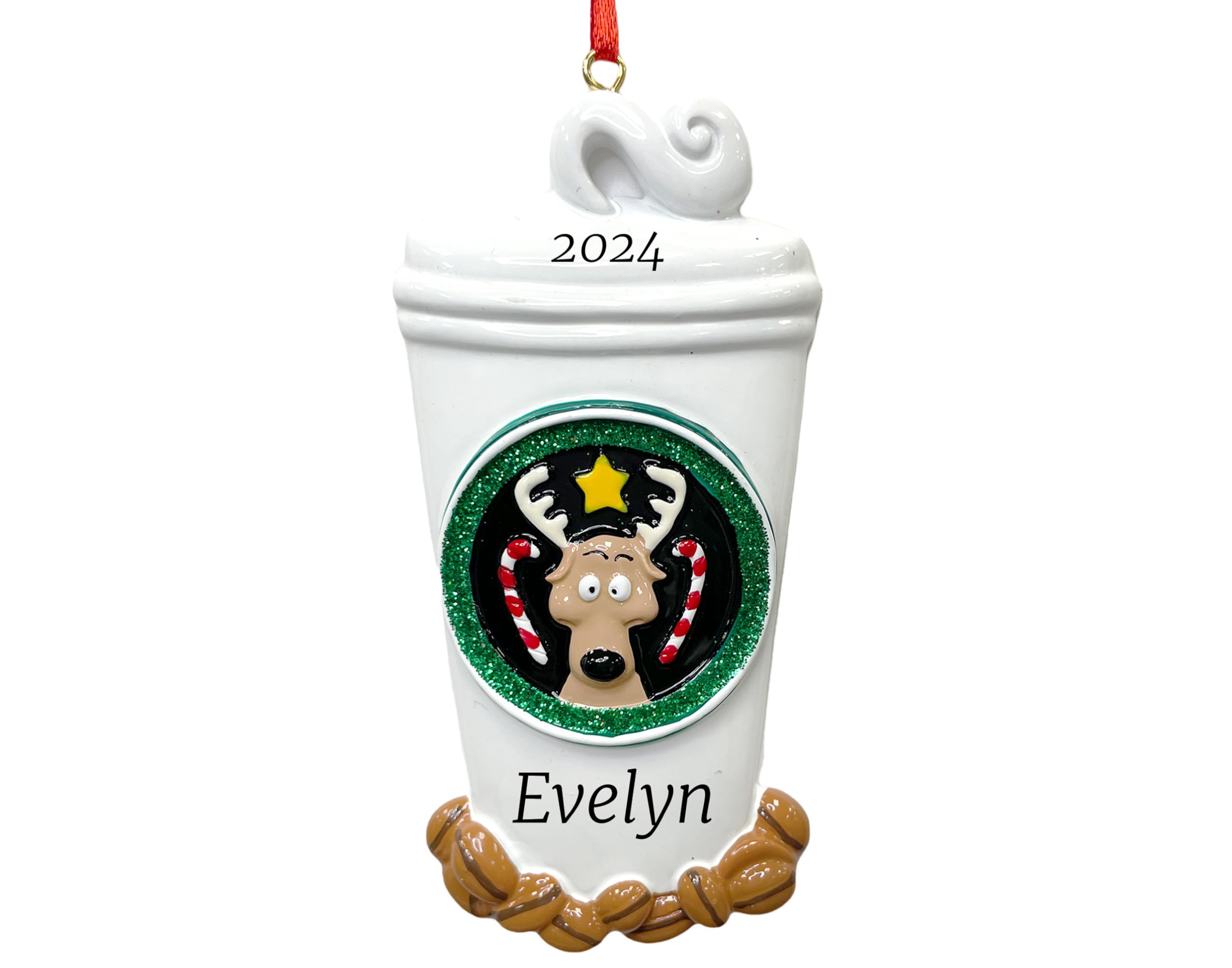 Amazon.com: Personalized Coffee Christmas Ornament 2024 | Custom Coffee ...