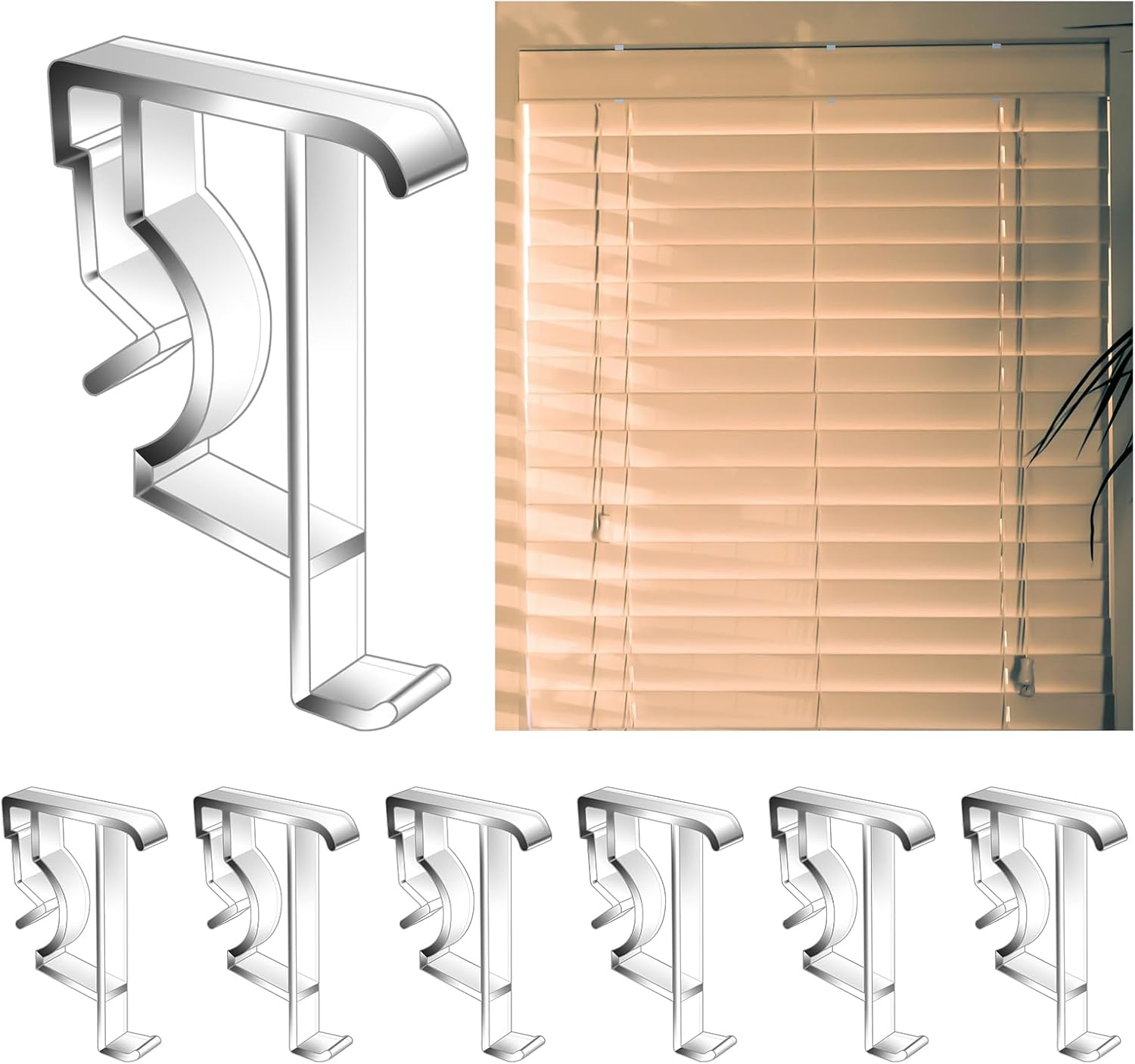 Amazon.com: OXDFK 6 PCS 2 Inch Valance Blind Clips, Clear Plastic ...