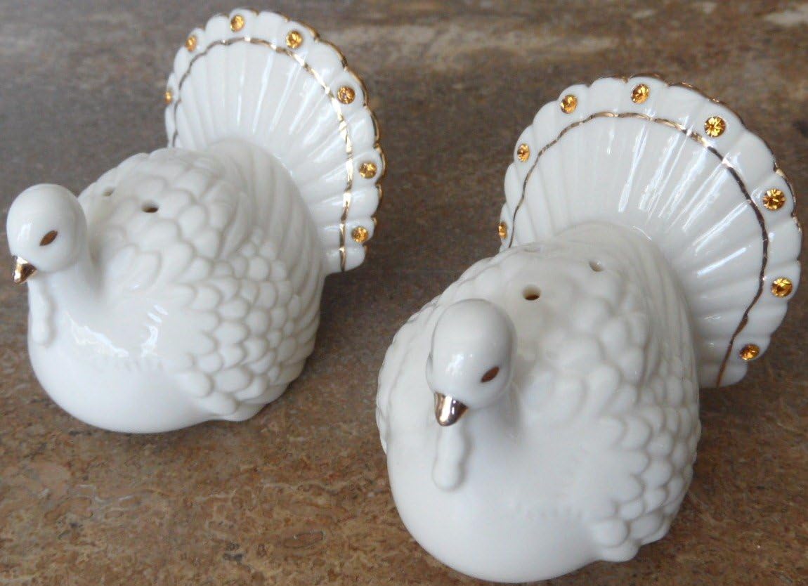 Amazon.com: Lenox Thanksgiving Turkey Salt & Pepper Shaker Set: Salt ...