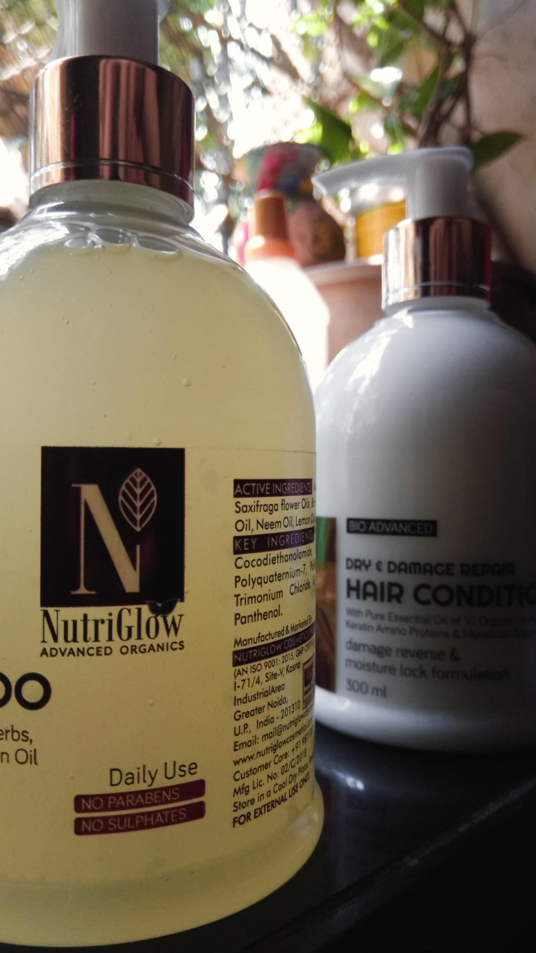 Buy NutriGlow Advanced Organics Bio Dry and Damage Repair Shampoo With ...